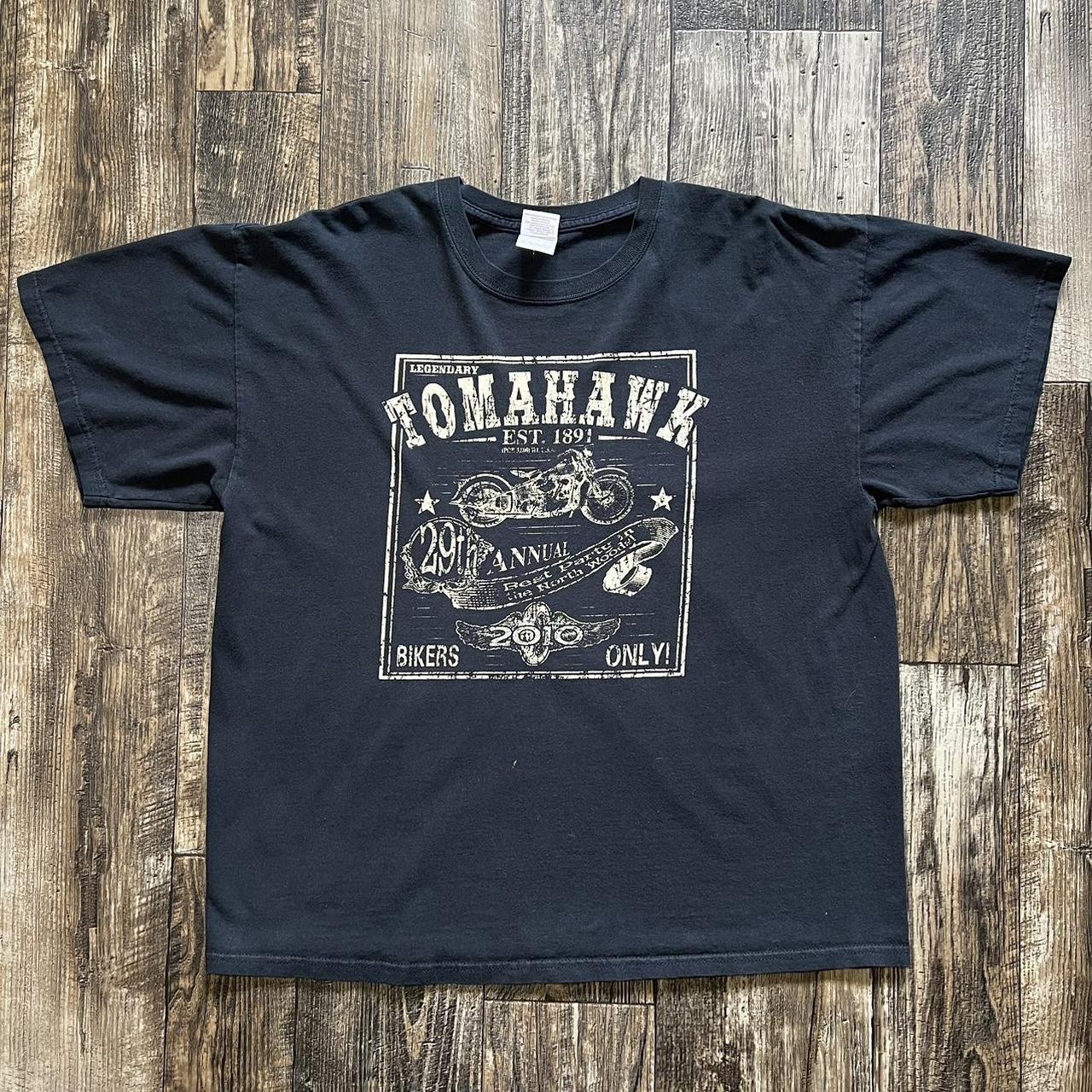 2010 Tomahawk ‘Bikers Only!’ tee in a nice lightly... - Depop