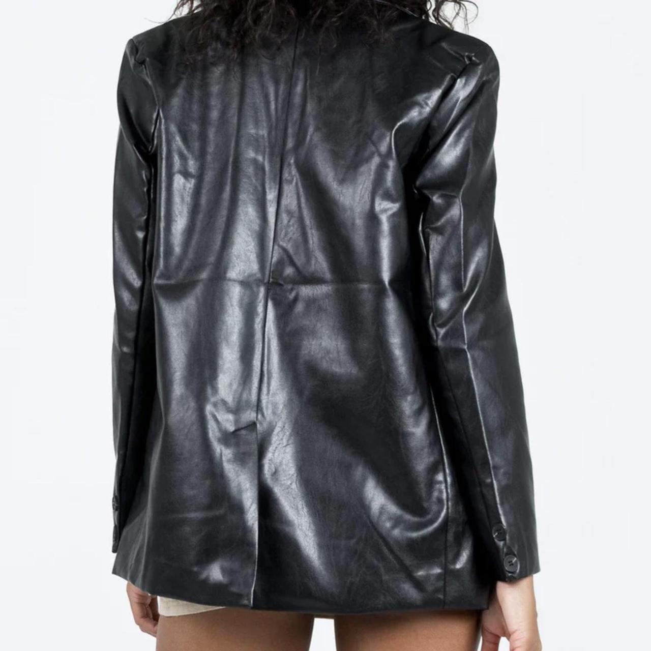 Princess Polly Black Leather Jacket Online price: $104 - Depop