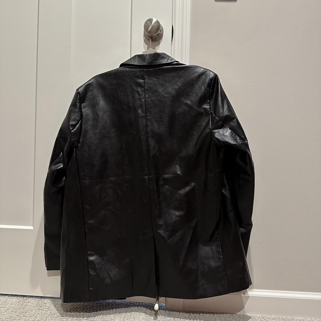 Princess Polly Black Leather Jacket Online price: $104 - Depop