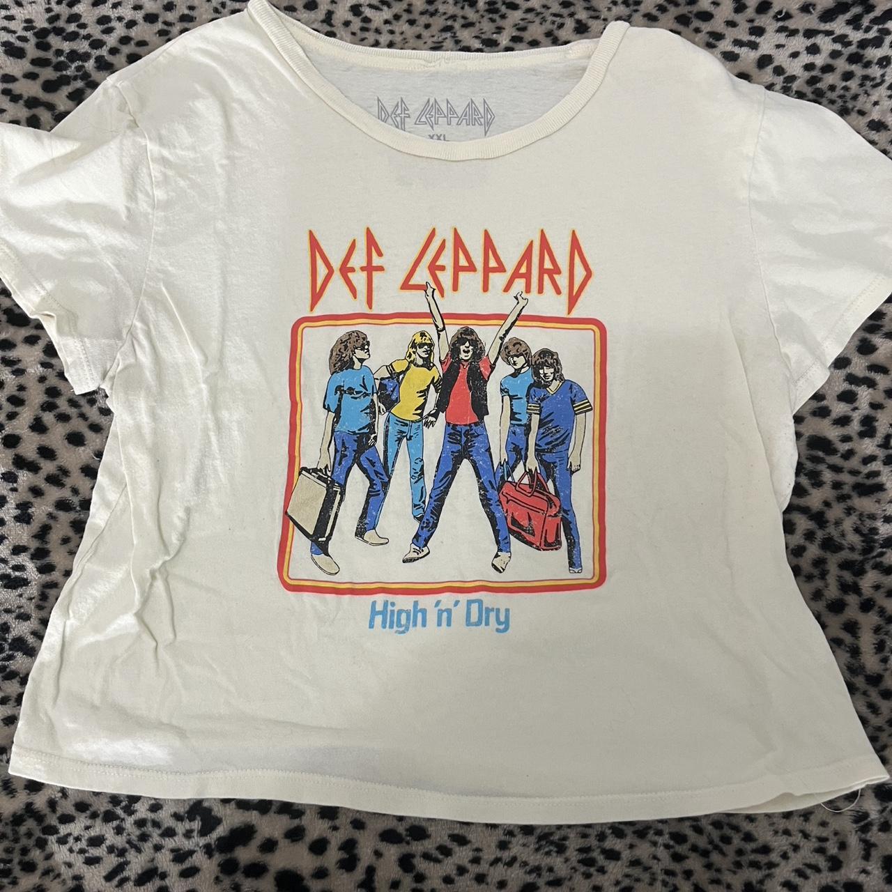 Cream color Def Leppard baby tee. Size xxl. Has a... | Depop