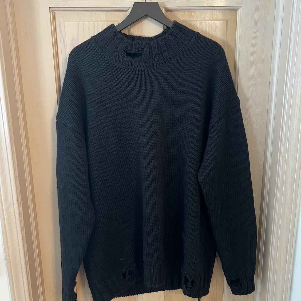 Mastermind World Men's Black and White Jumper | Depop
