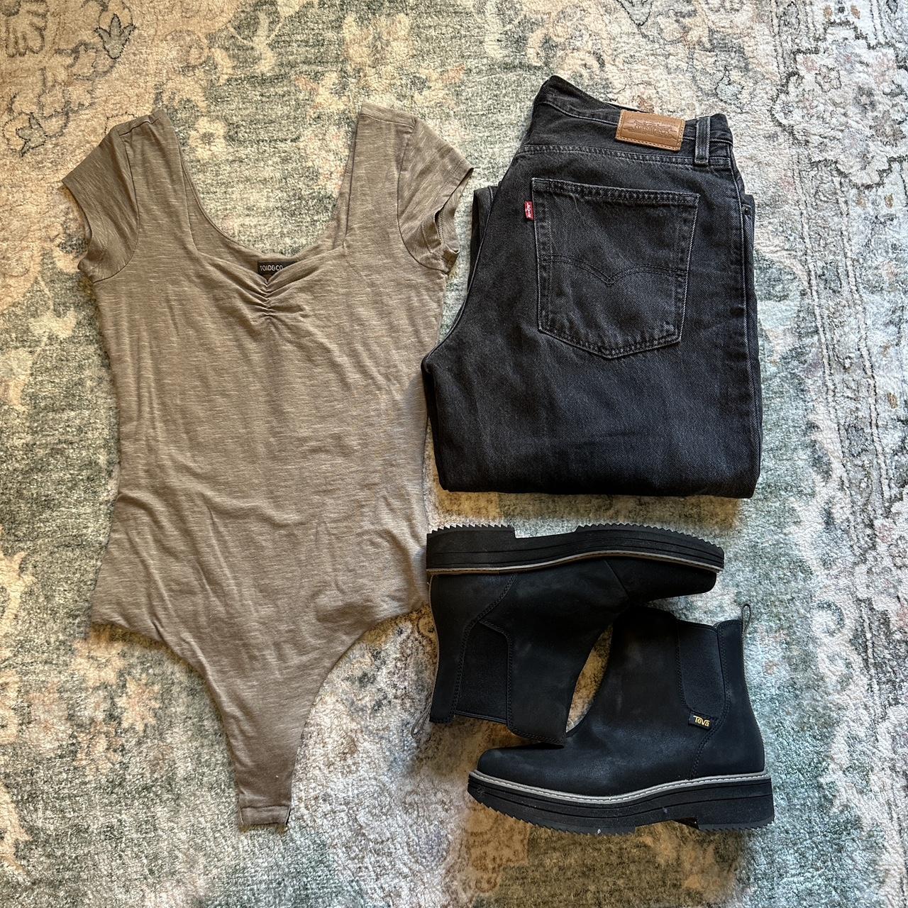 tan body suit super nice soft material can be... - Depop