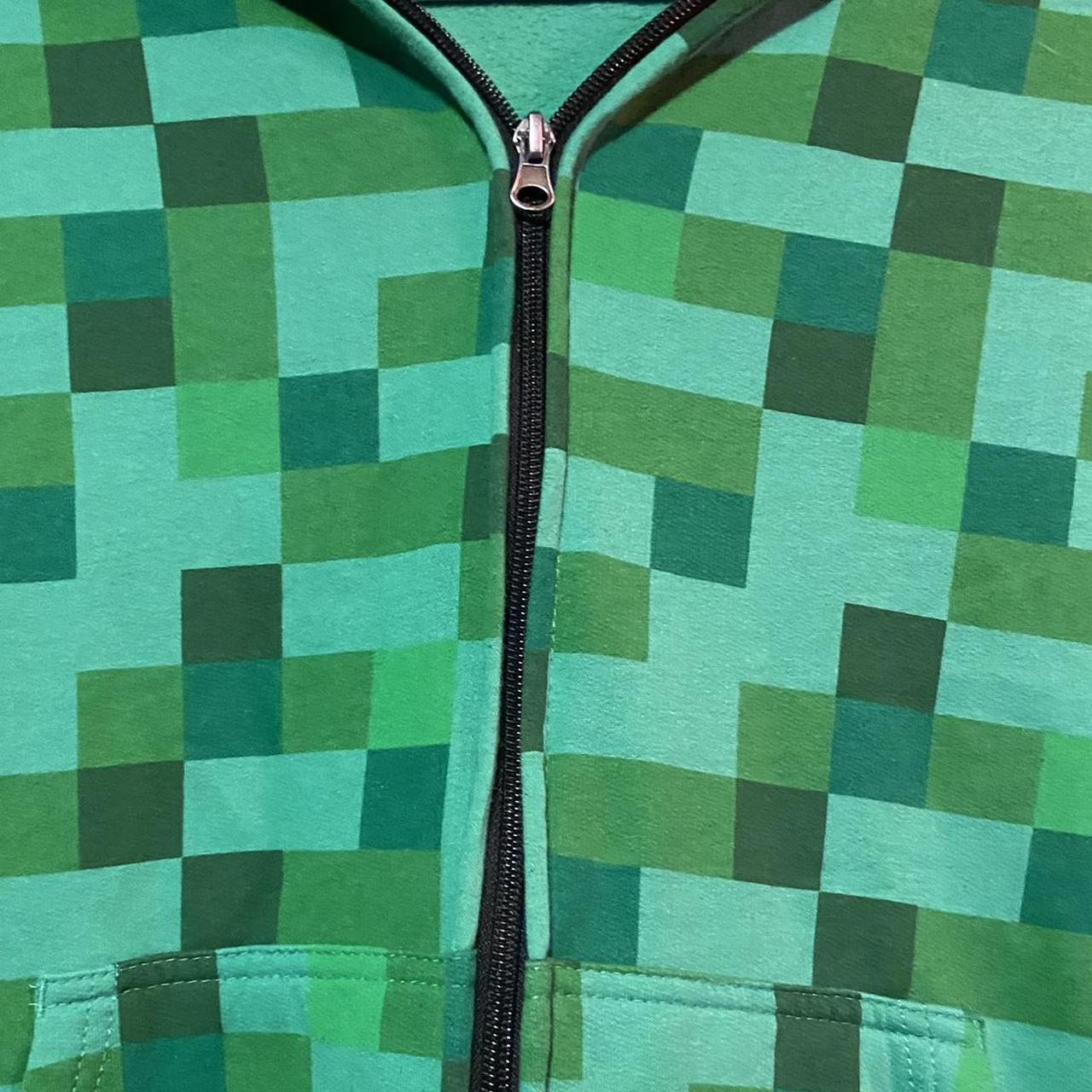 Minecraft creeper zip up sweatshirt There is a hood... - Depop