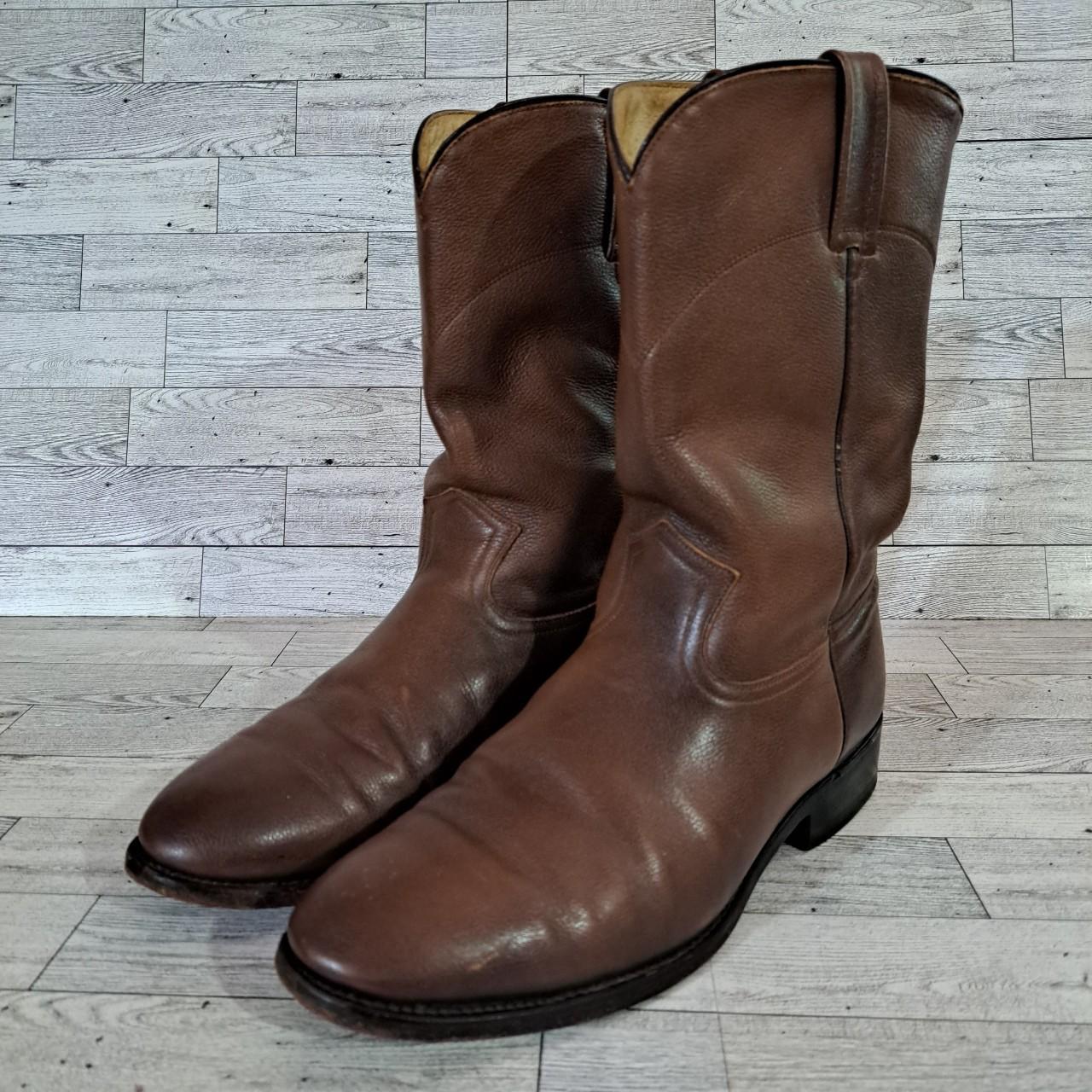 Men's Dan Post Handmade Leather Cowboy Roper Boots... - Depop