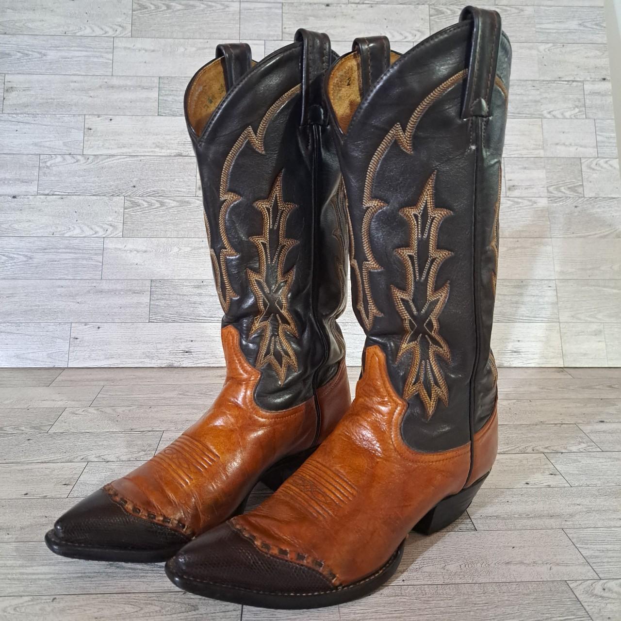 Women's Tony Lama Handmade Leather Cowboy Boots... - Depop