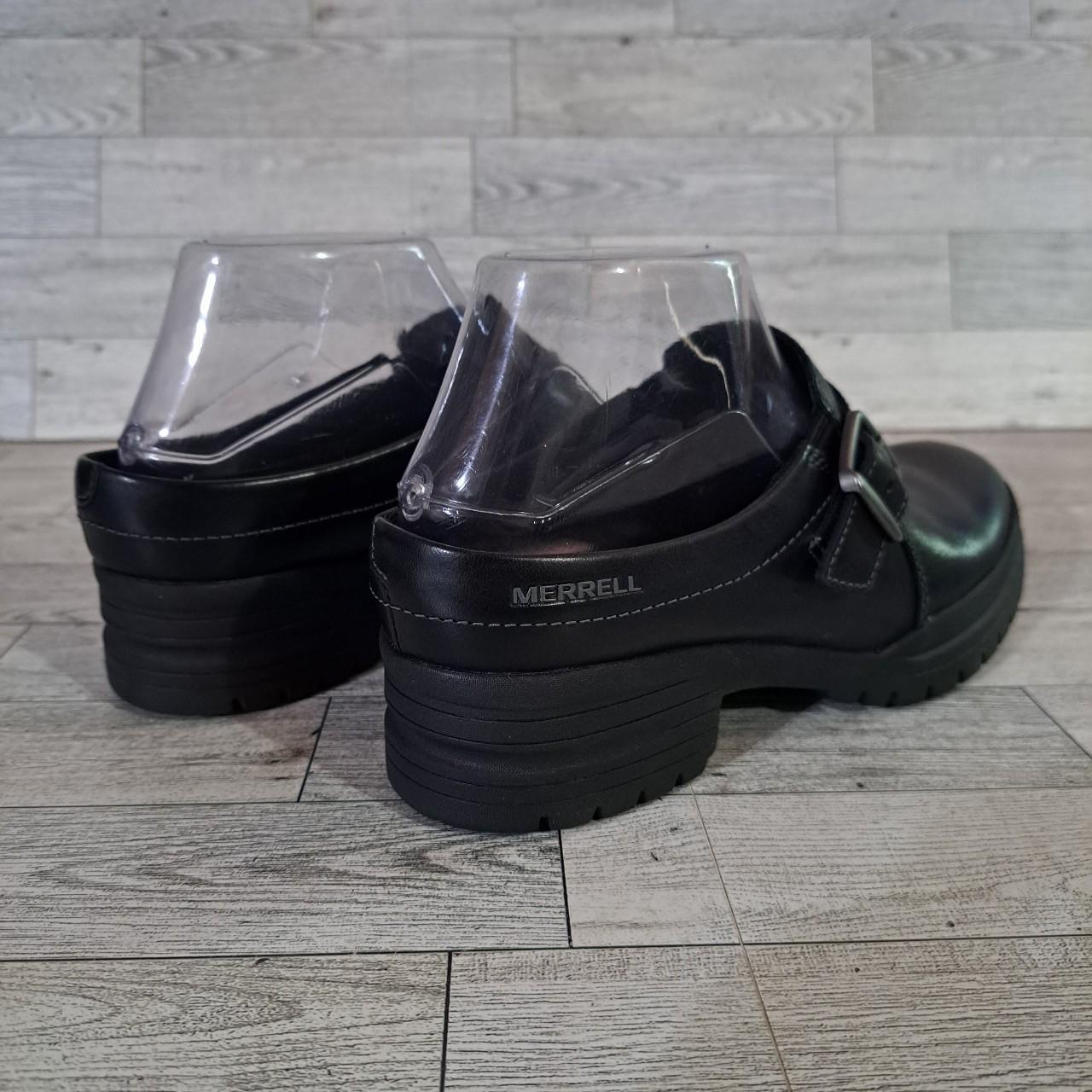 Women's Merrell City Leaf Leather Slip On Mules... - Depop