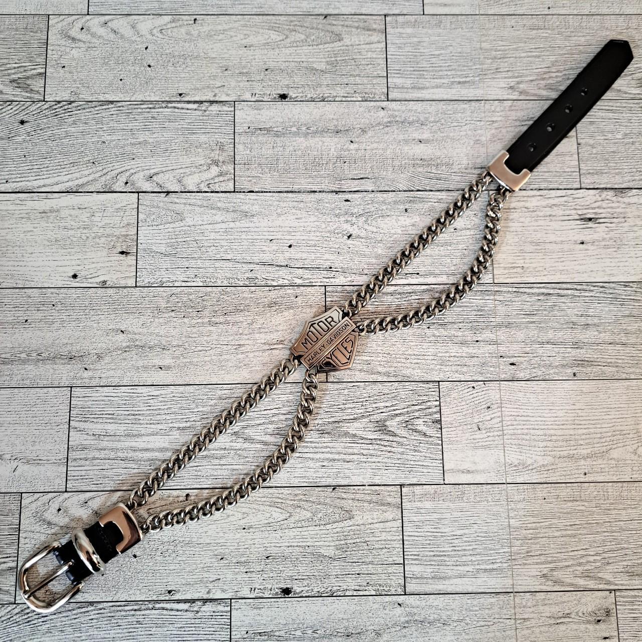 Women's Vintage Harley Davidson Metal Leather Choker... - Depop