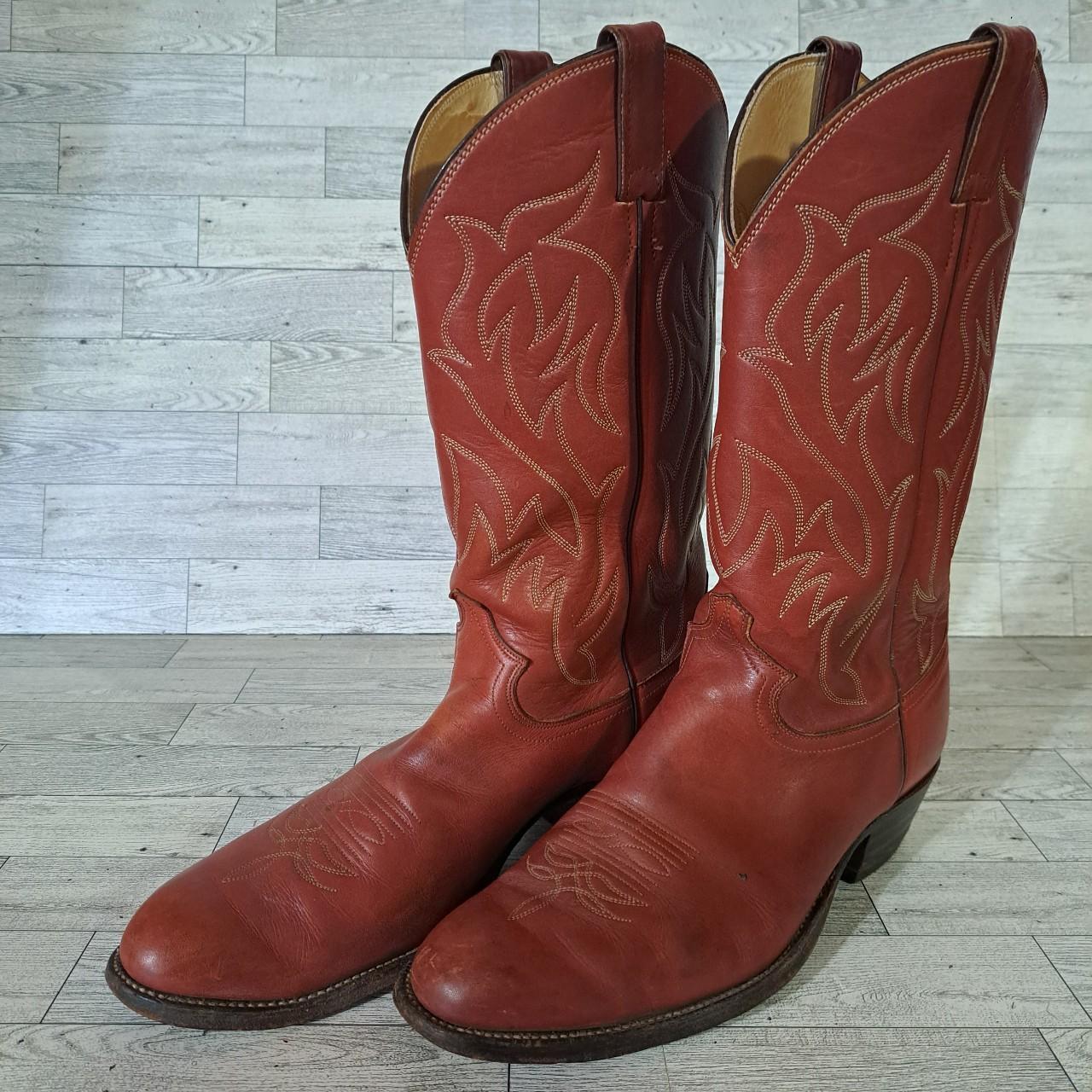 Men's Justin Handmade Leather Cowboy Boots Rustic... - Depop