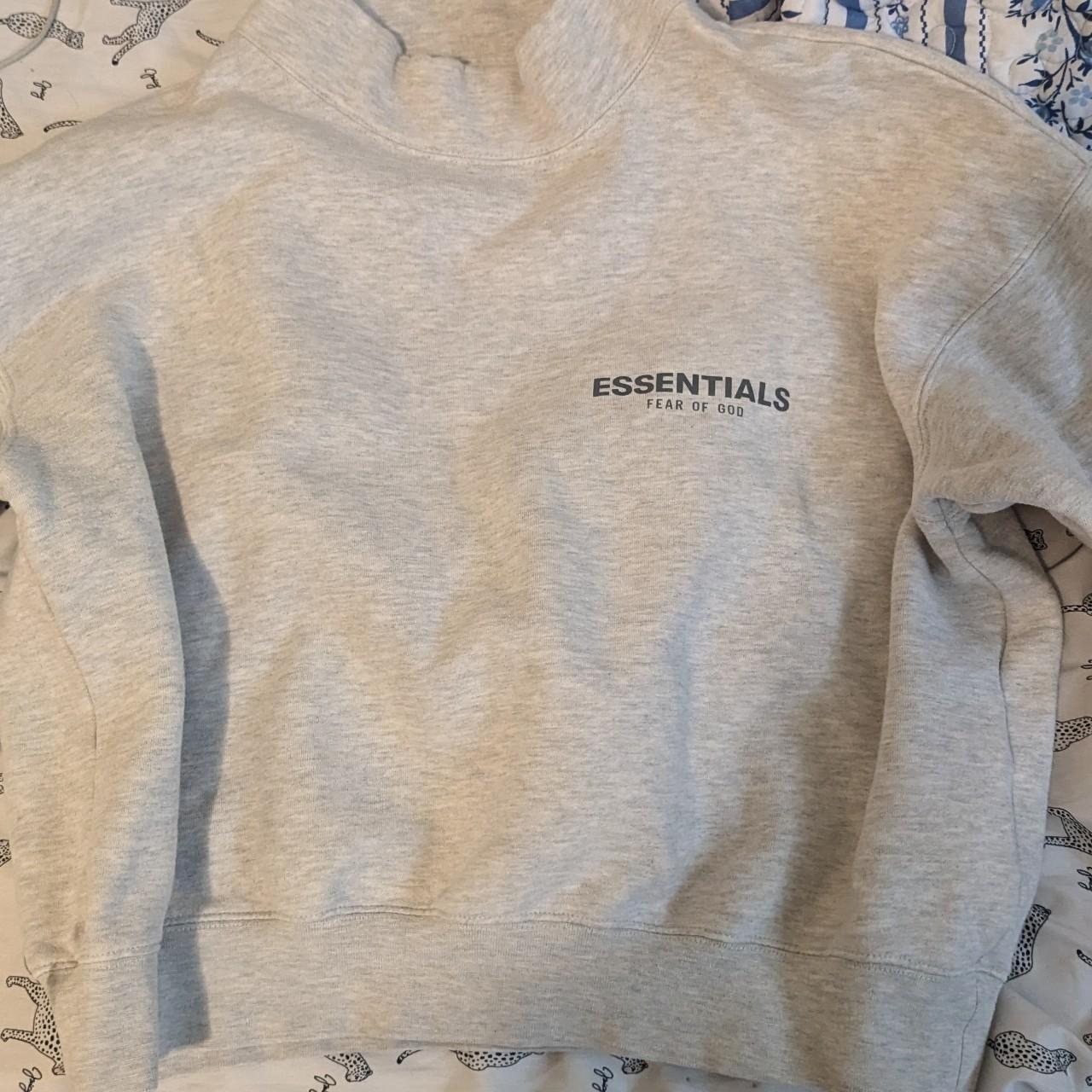 Light Grey Essentials hoodie / sweater - Size XS... - Depop