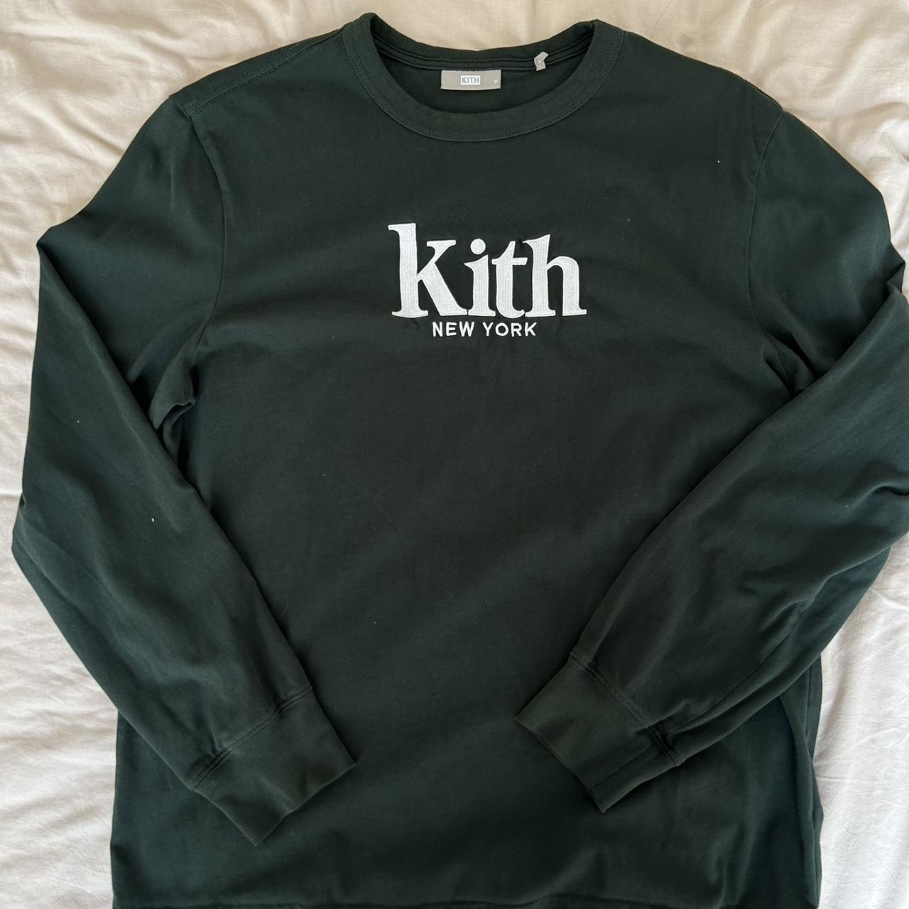 Kith green long sleeve size medium only worn a few... - Depop