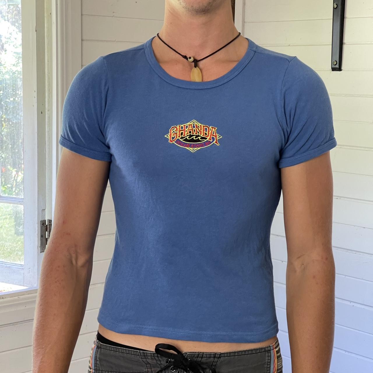 Small Ghanda blue top #croptop - Depop