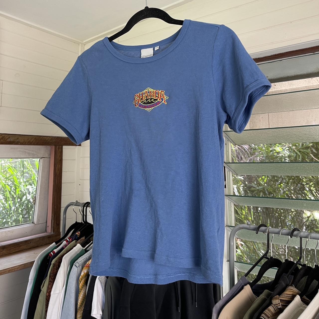 Small Ghanda blue top #croptop - Depop