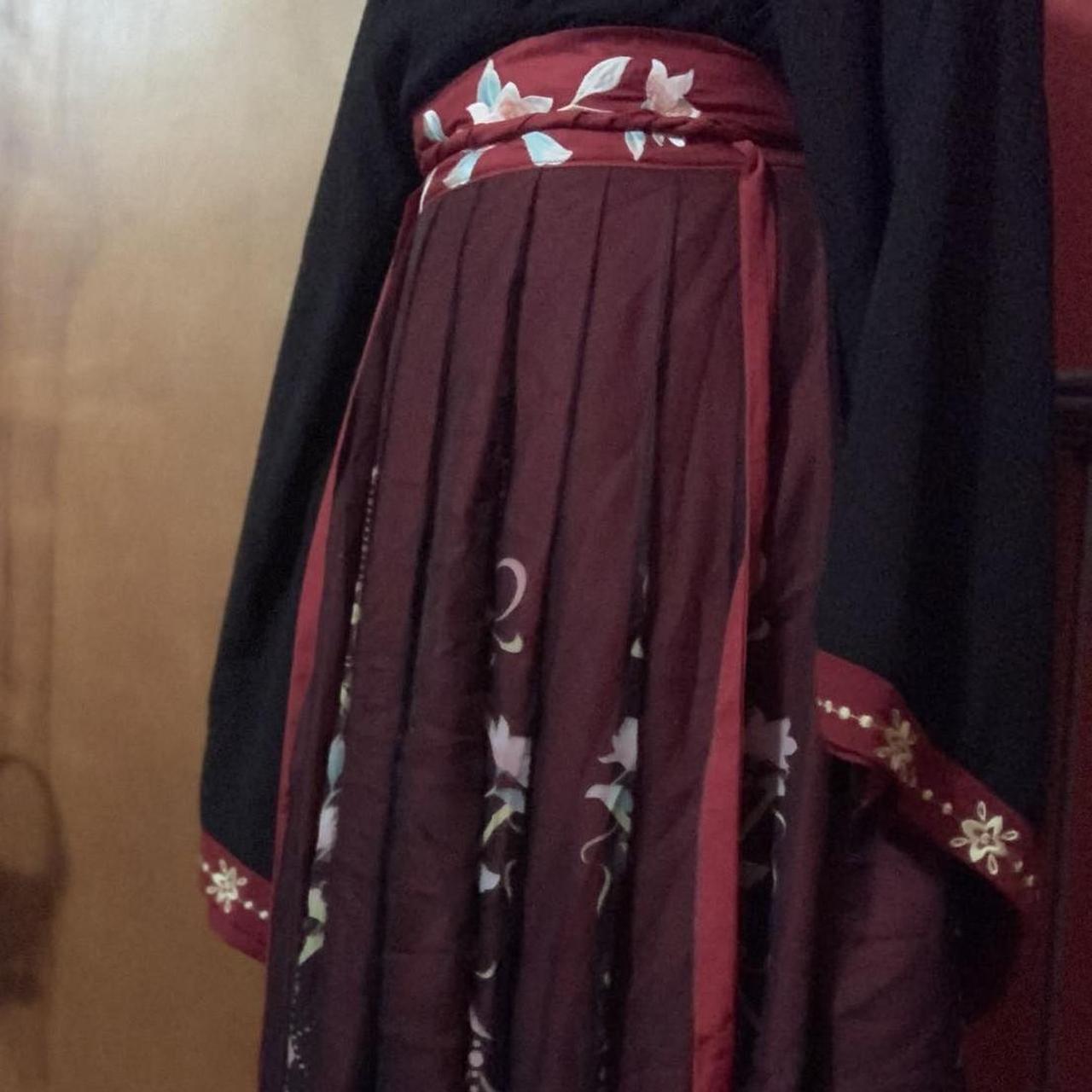 Additional Photos Red and Black Hanfu 3 Pieces... | Depop