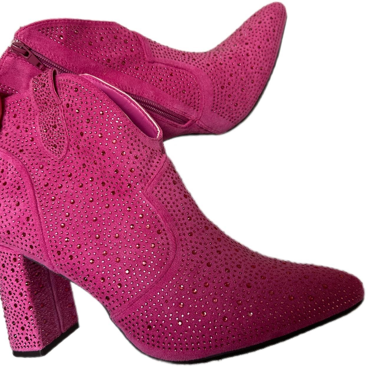 Super cute pink sparkly cowboy booties Practically... - Depop
