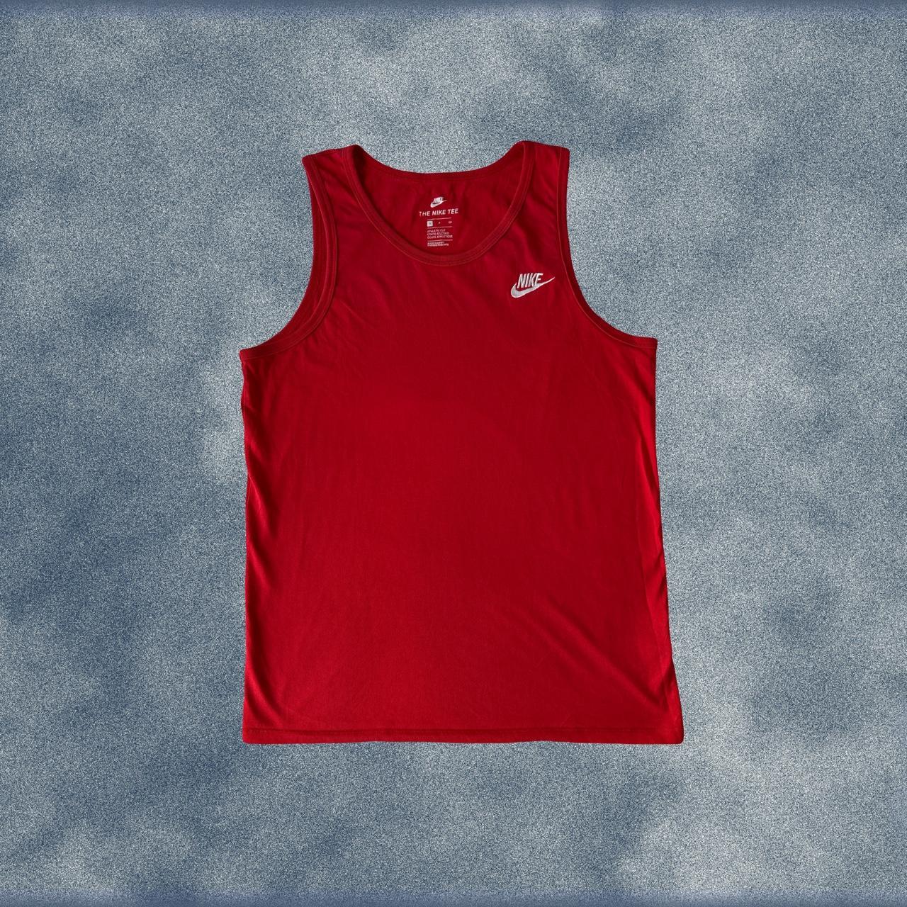 RED NIKE SINGLET | SIZE S | PIT2PIT: 49CM LENGTH: 65CM - Depop