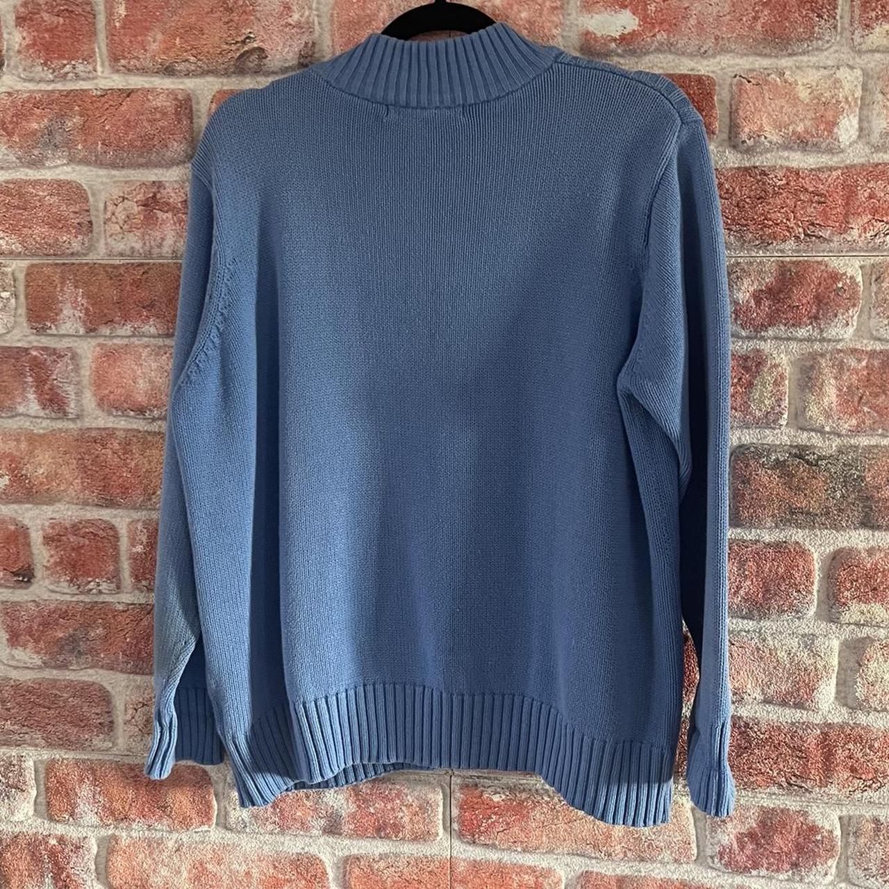 Blue Cotton Cardigan Size - Label states XL -... - Depop