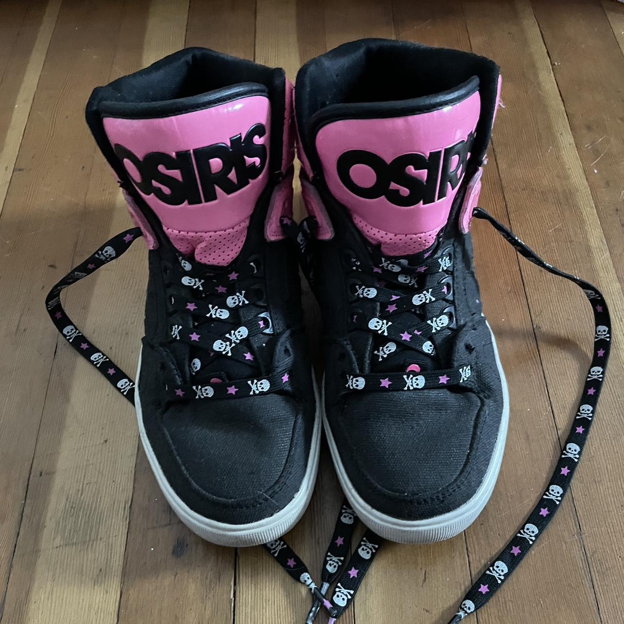 2000s Pink and Black Osiris sneakers! - adorableee... - Depop