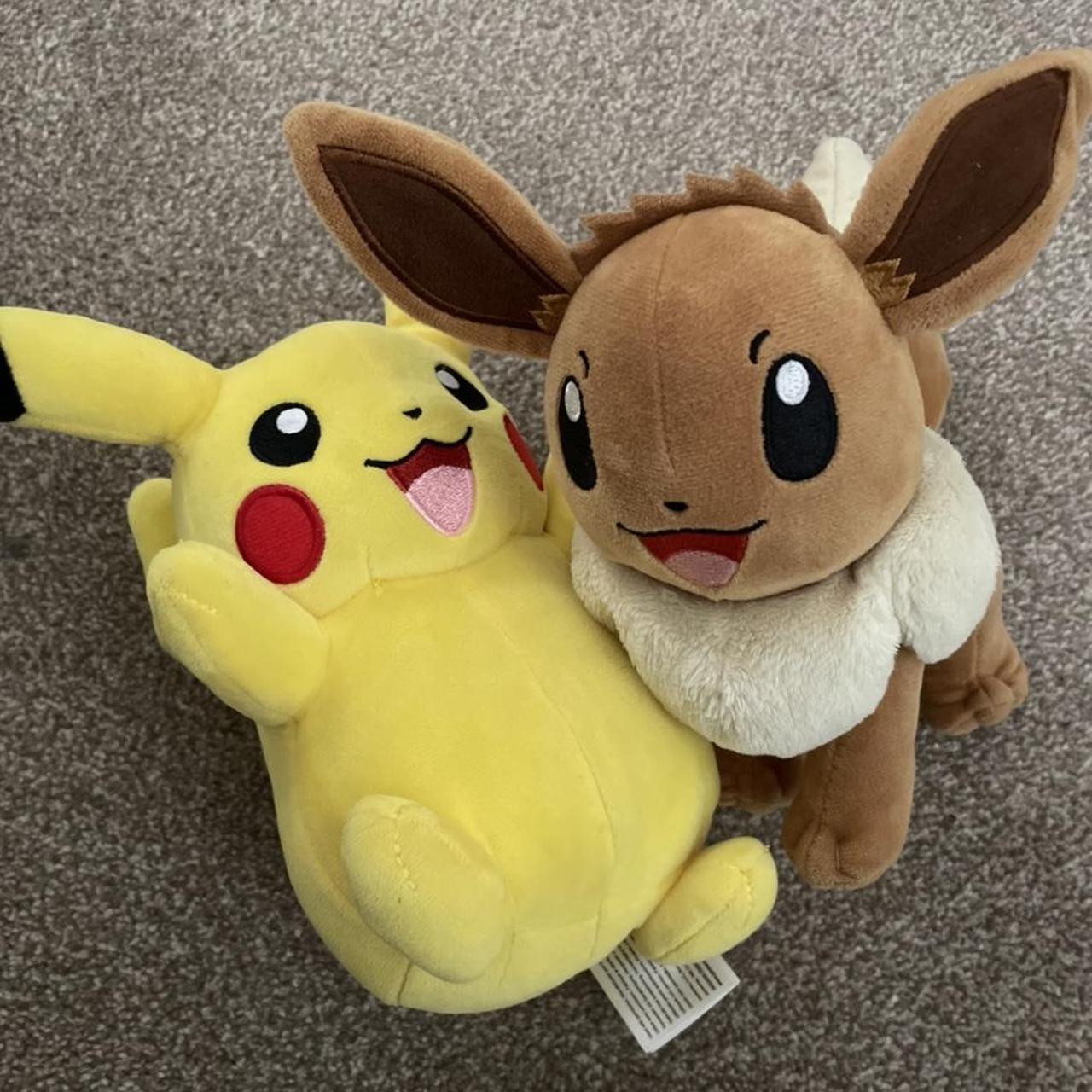 pokemon pikachu and eevee plush bundle pikachu and... - Depop