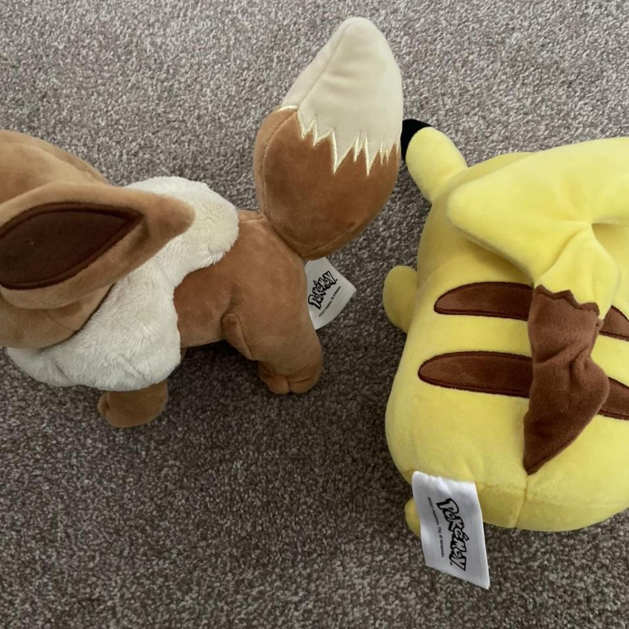 pokemon pikachu and eevee plush bundle pikachu and... - Depop