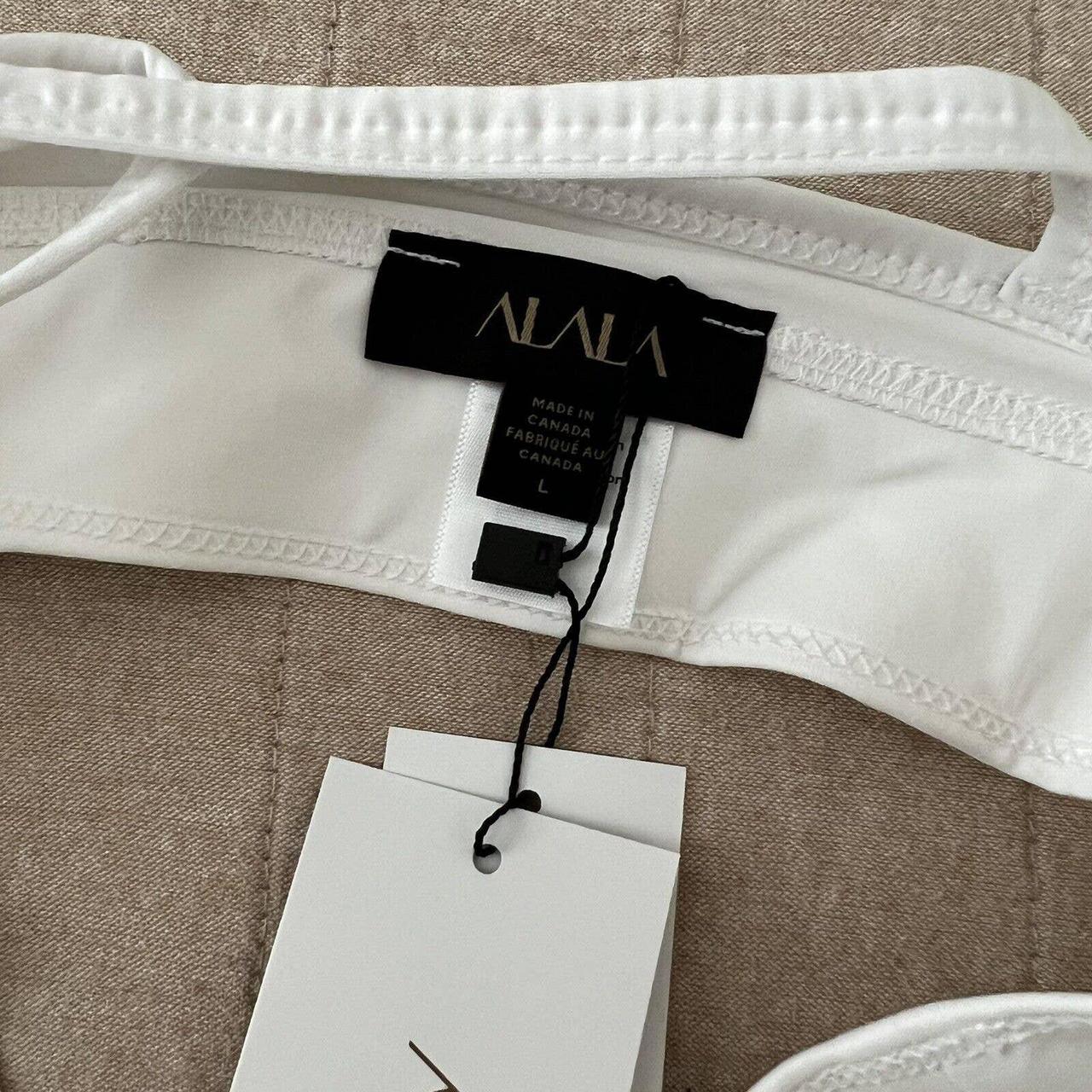 Alala Tied-Front Sports Bra Bone Size L unpadded New... - Depop