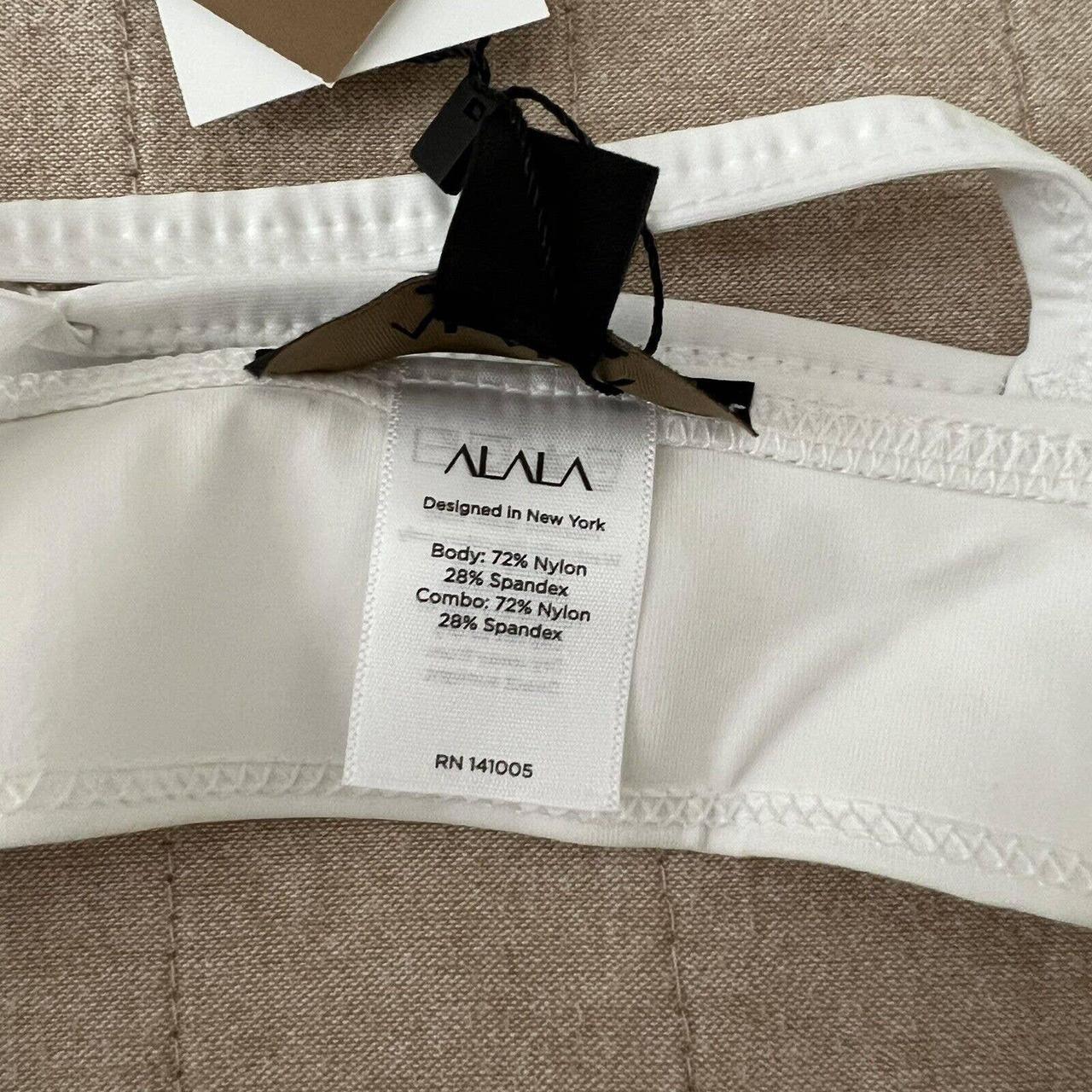 Alala Tied-Front Sports Bra Bone Size L unpadded New... - Depop