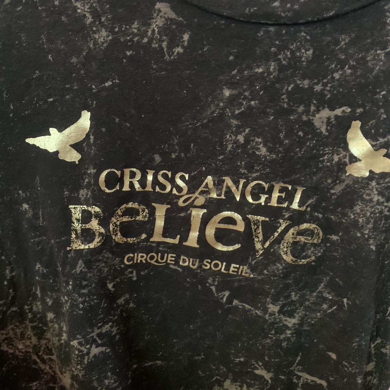black criss angel cirque du soleil t shirt gold... - Depop