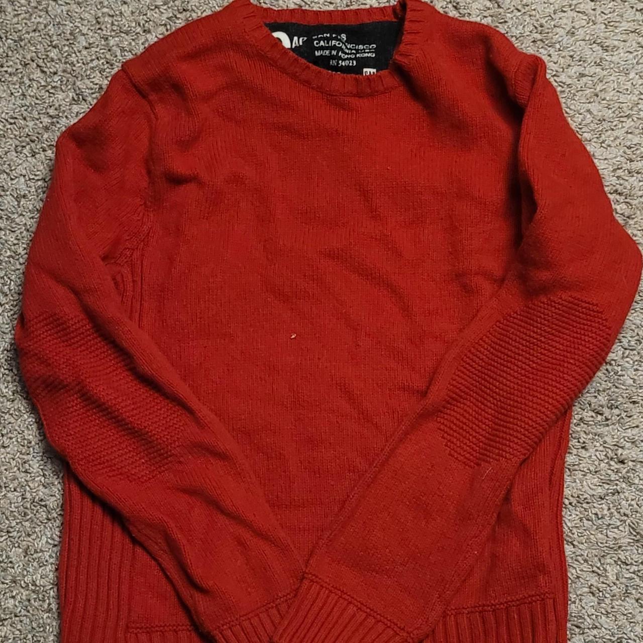 Vintage GAP Red Knit Sweater SIZE S Worn, but... - Depop