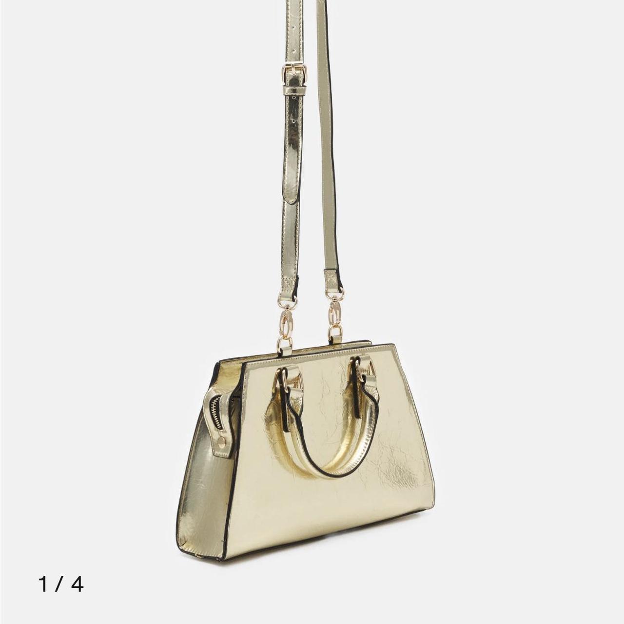 River island gold tote bag Used once RRP £41 - Depop