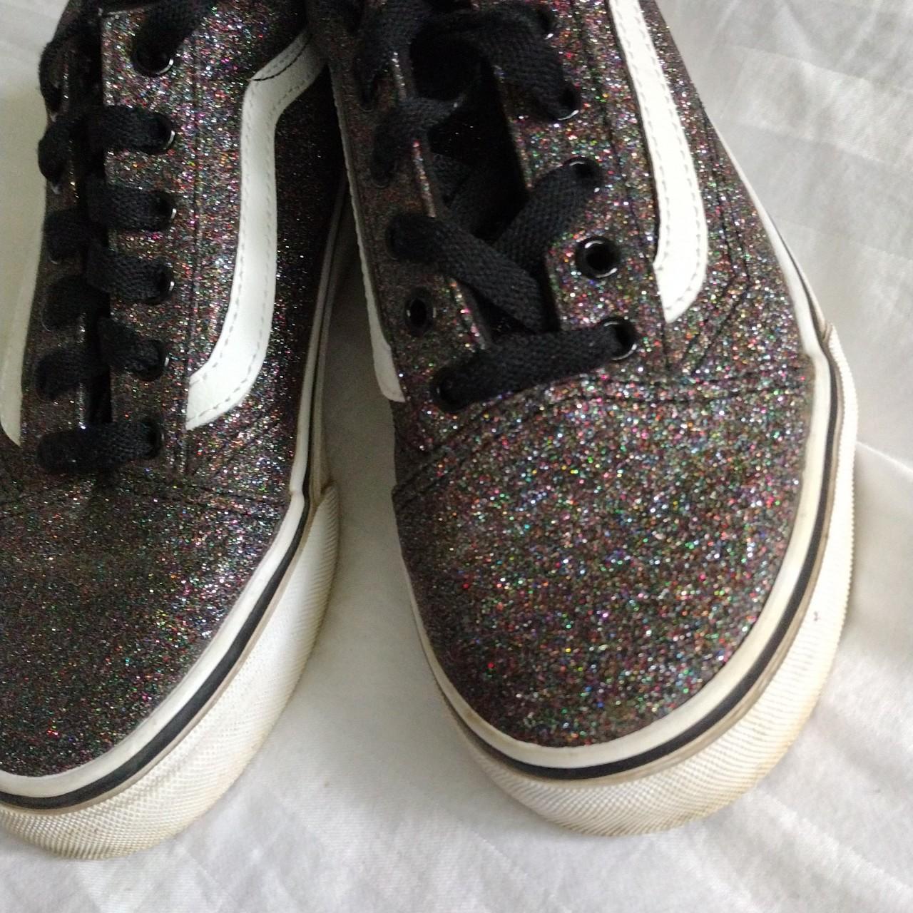 Girls or ladies Dark Glitter Vans Pumps. Used but in... - Depop