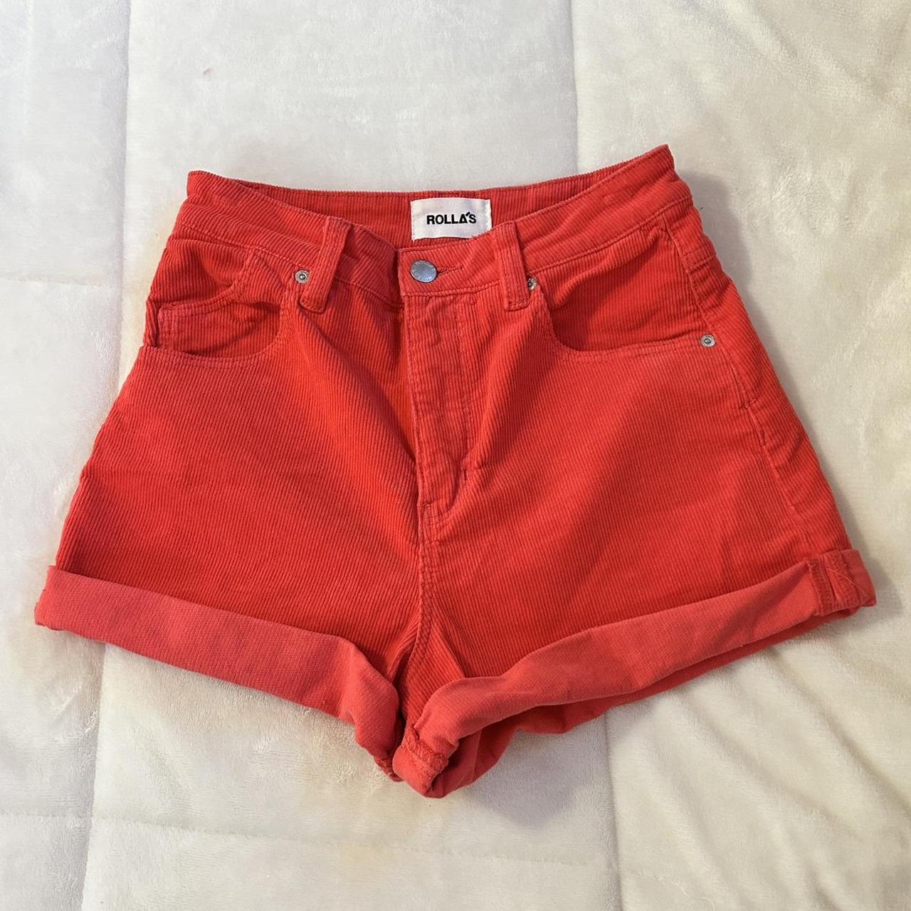Rolla’s Red Corduroy Shorts ROLLA’s Size 25/0 High... - Depop