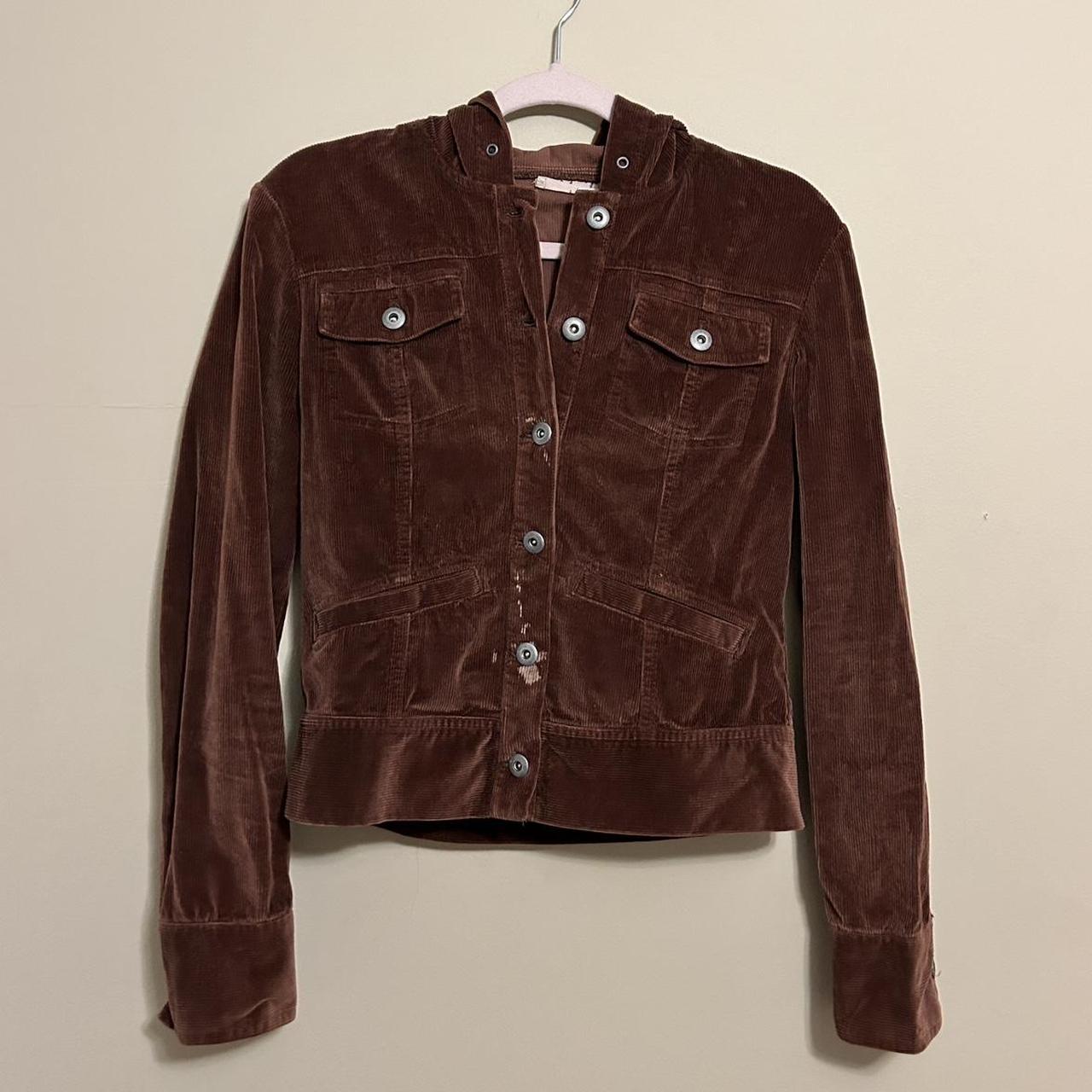 Brown vintage corduroy jacket - size S - rubbish... - Depop