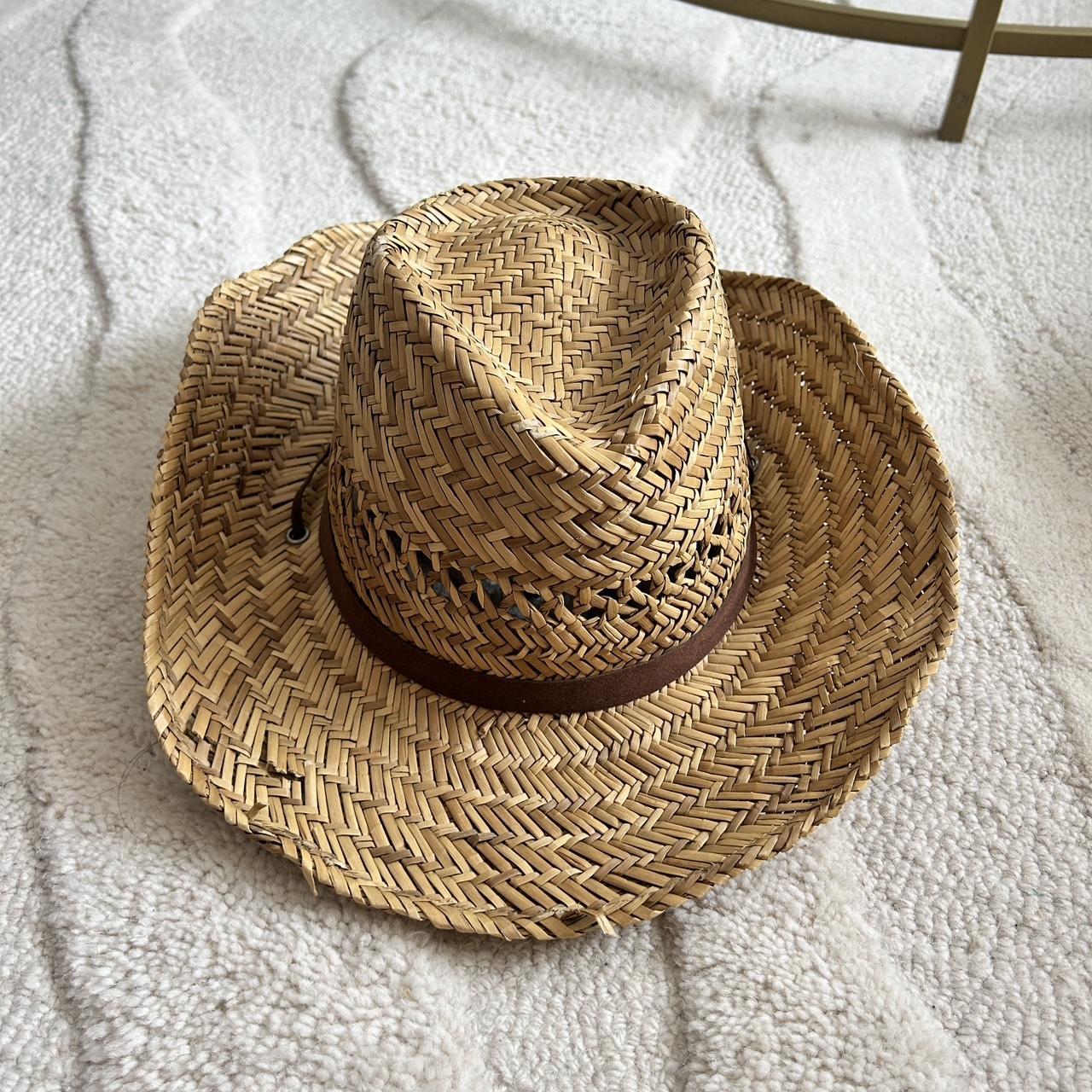 Western straw hat - size L (fits like a M-L)) -... - Depop