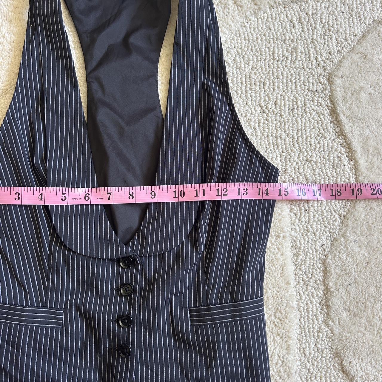 2000s y2k indie chic pinstripe Express vest top -... | Depop