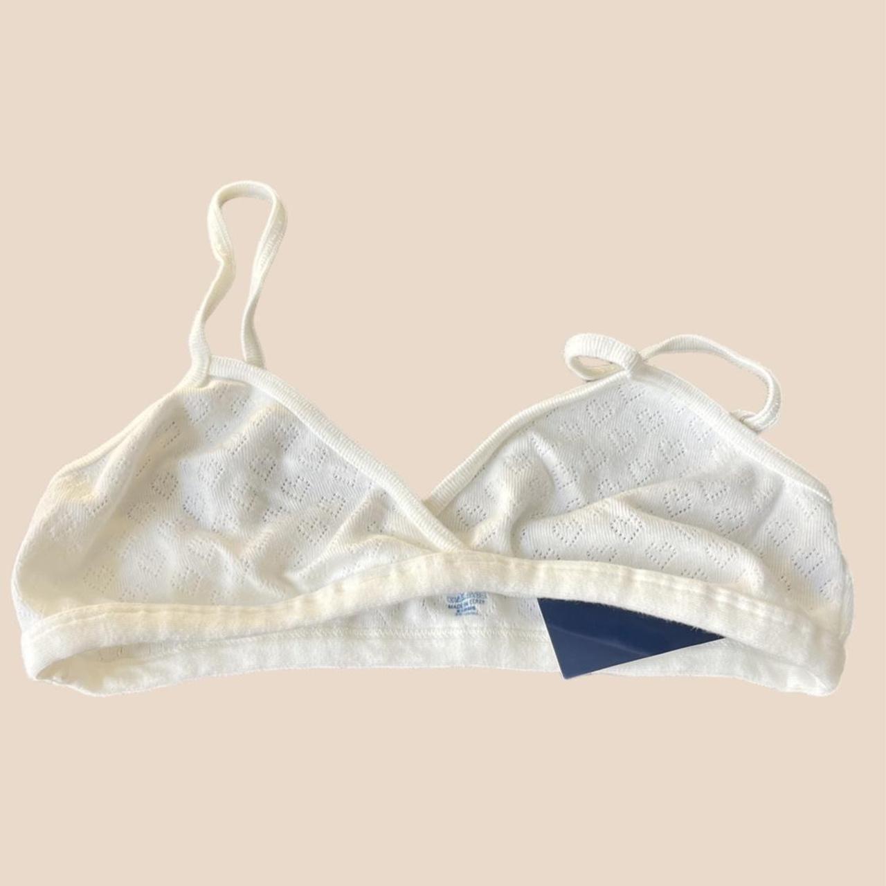 Brandy Melville Heart Eyelet Bra Super cute and... | Depop