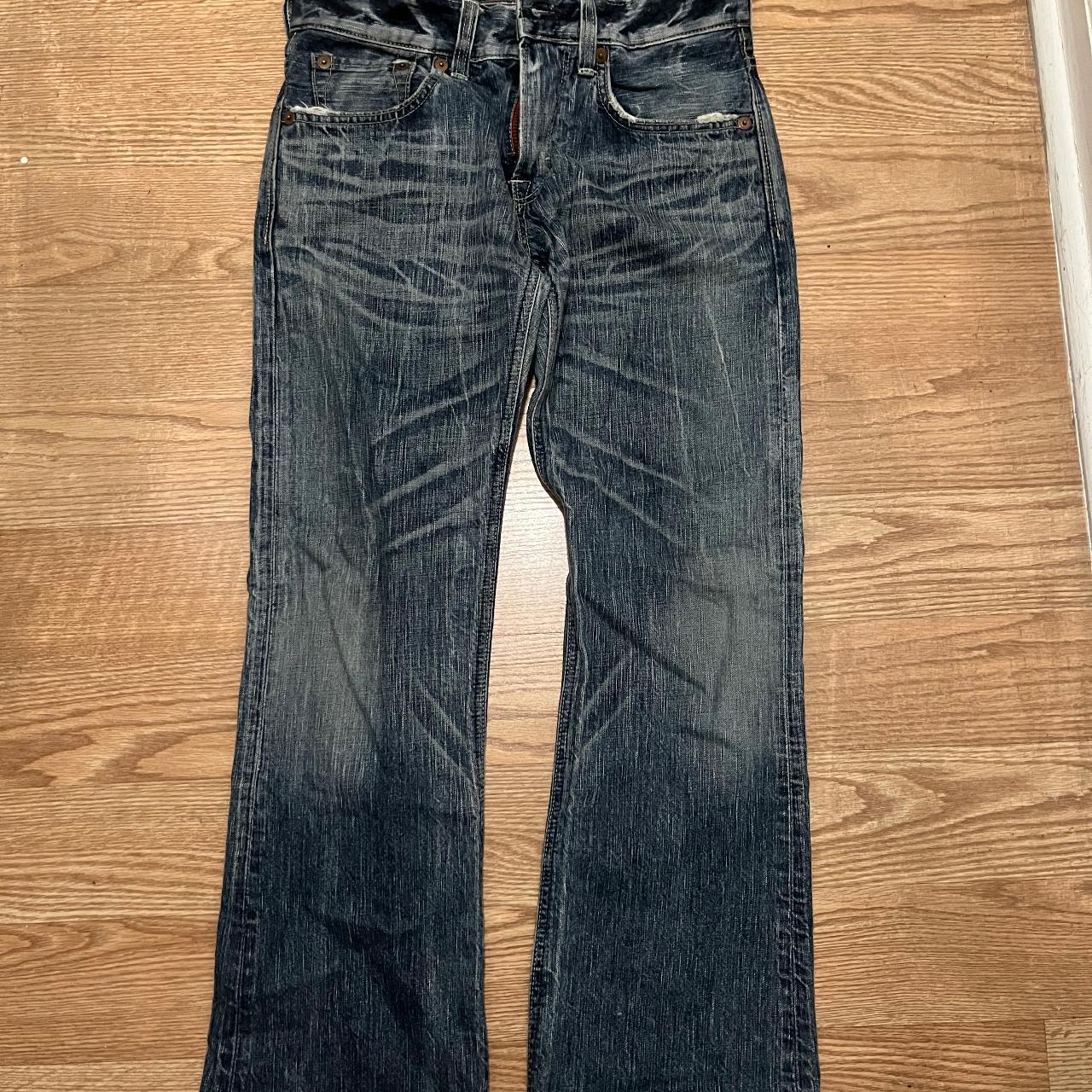 Edwin 503 flared jeans nice wash size 28x31 fits... - Depop