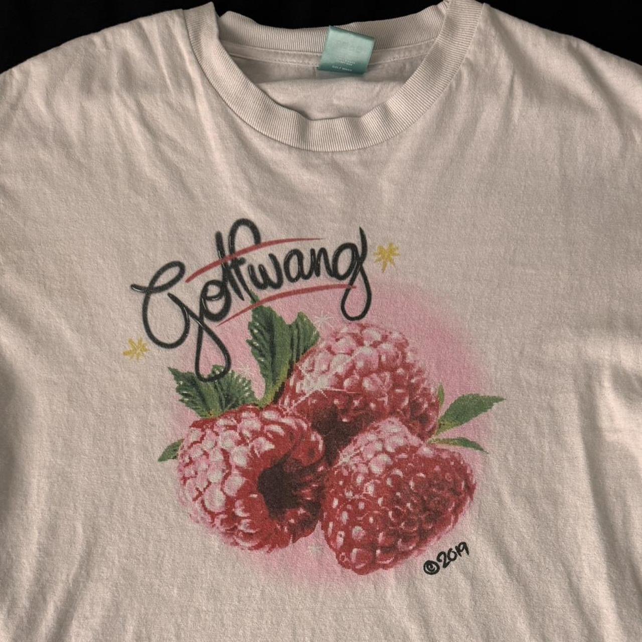 golfwang raspberry t-shirt size large - Depop