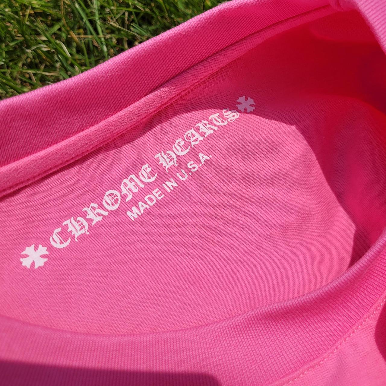Chrome Hearts Men's Pink T-shirt | Depop