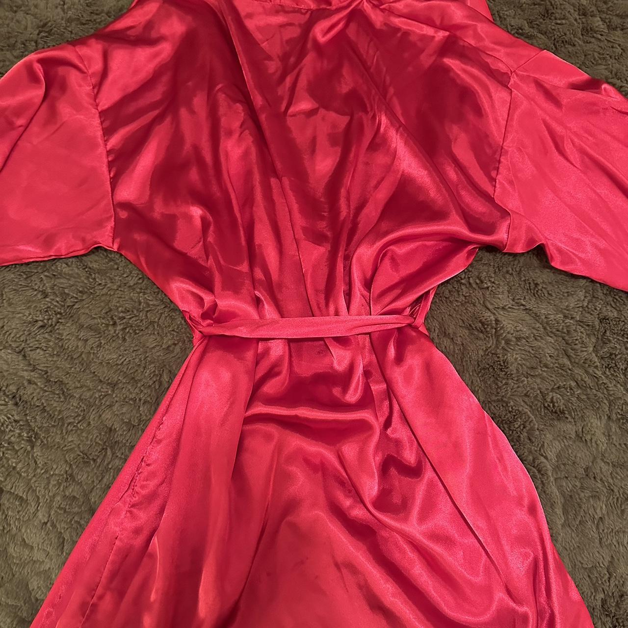 fredrick’s of hollywood sexy red satin robe 💋 -no... - Depop