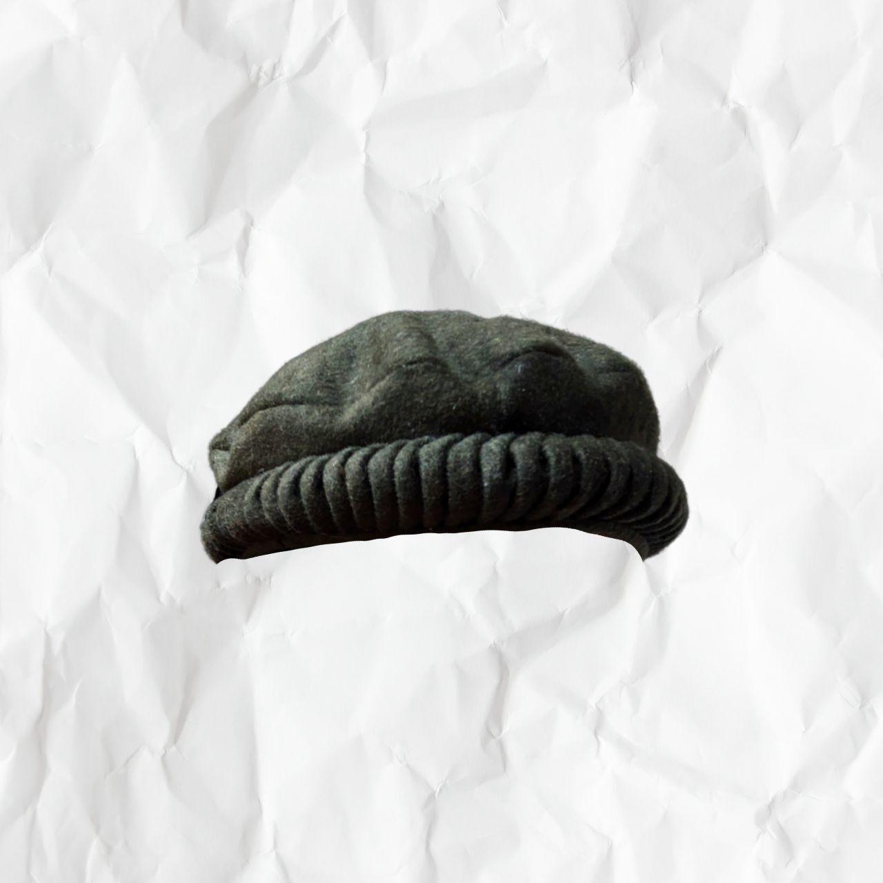 Dark Green Wool Chitrali Cap – Unique Baleen Ribbed... | Depop