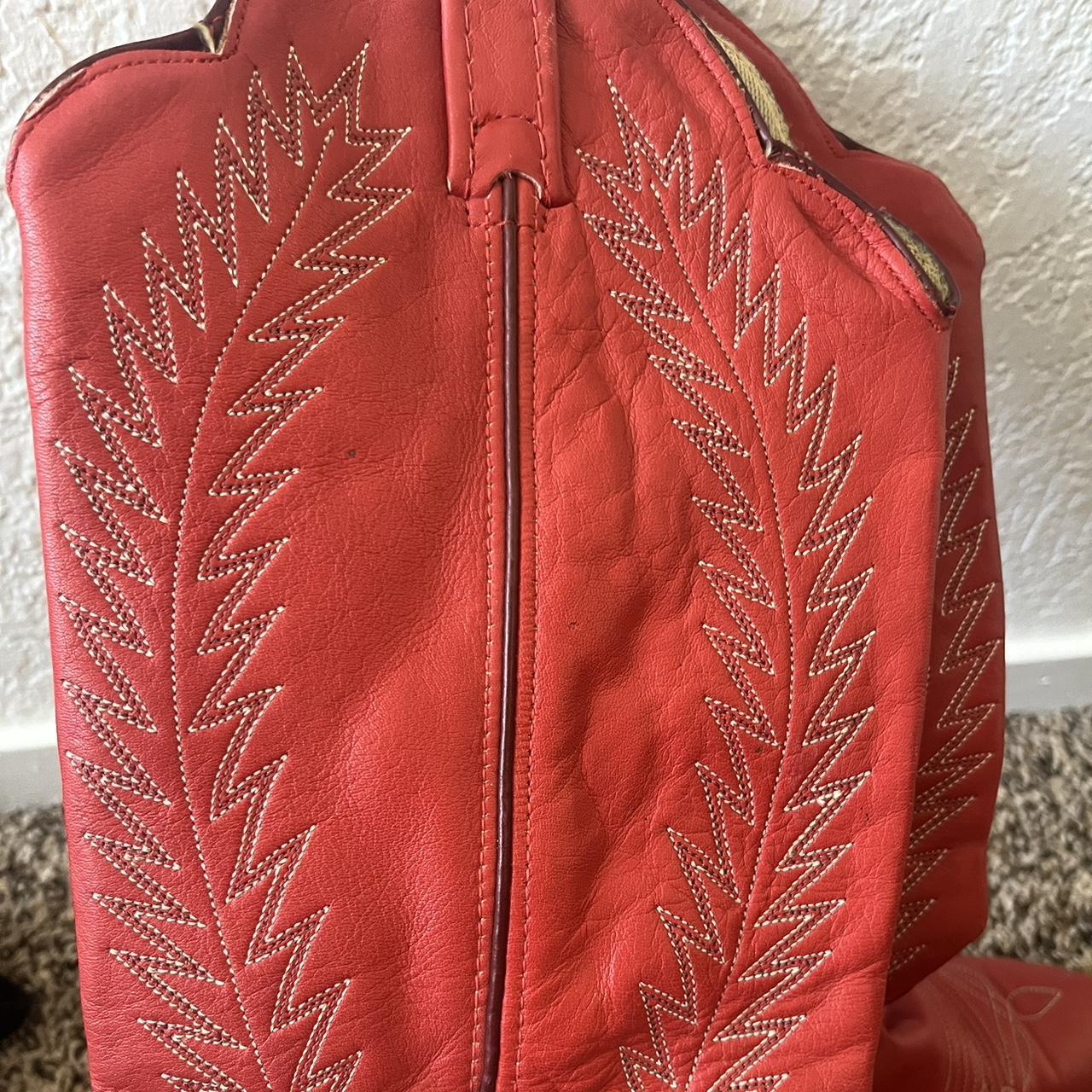 Vintage acme red cowgirl boots So lana del rey... - Depop