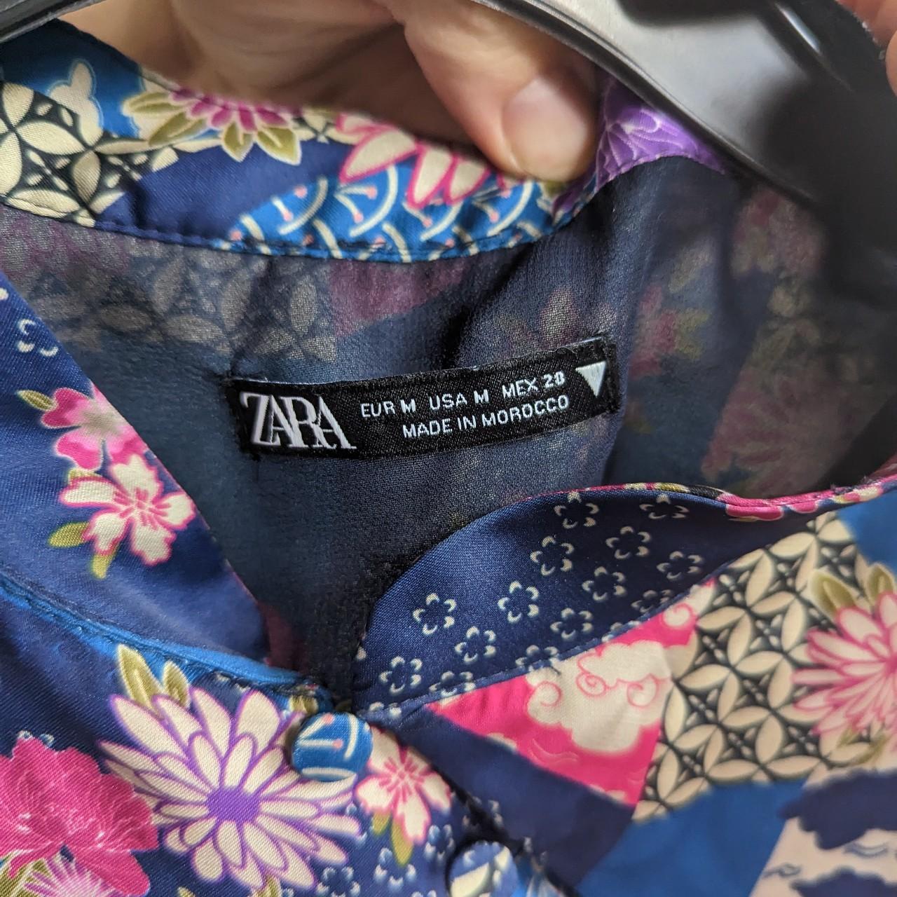 Zara cropped multi top high neck unique design open... - Depop