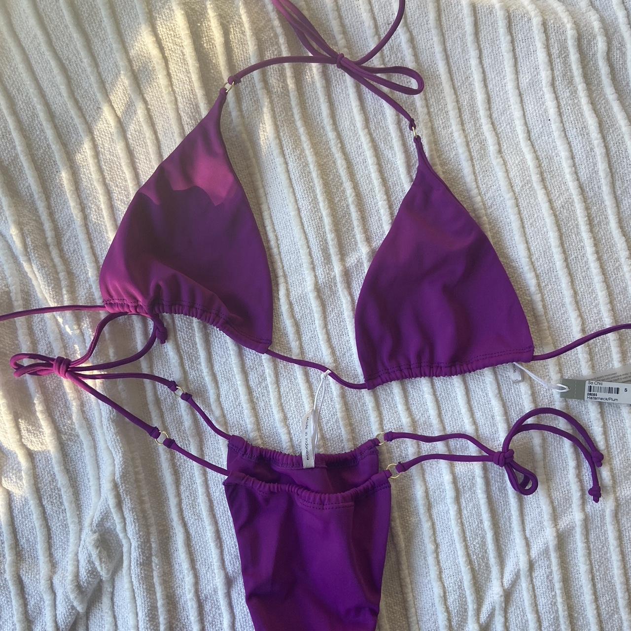 selling gooseberry bikinis top size small bottoms... - Depop