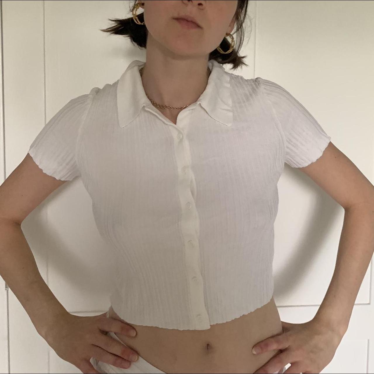 Super cute soft shirt / t-shirt Cream or off white... - Depop