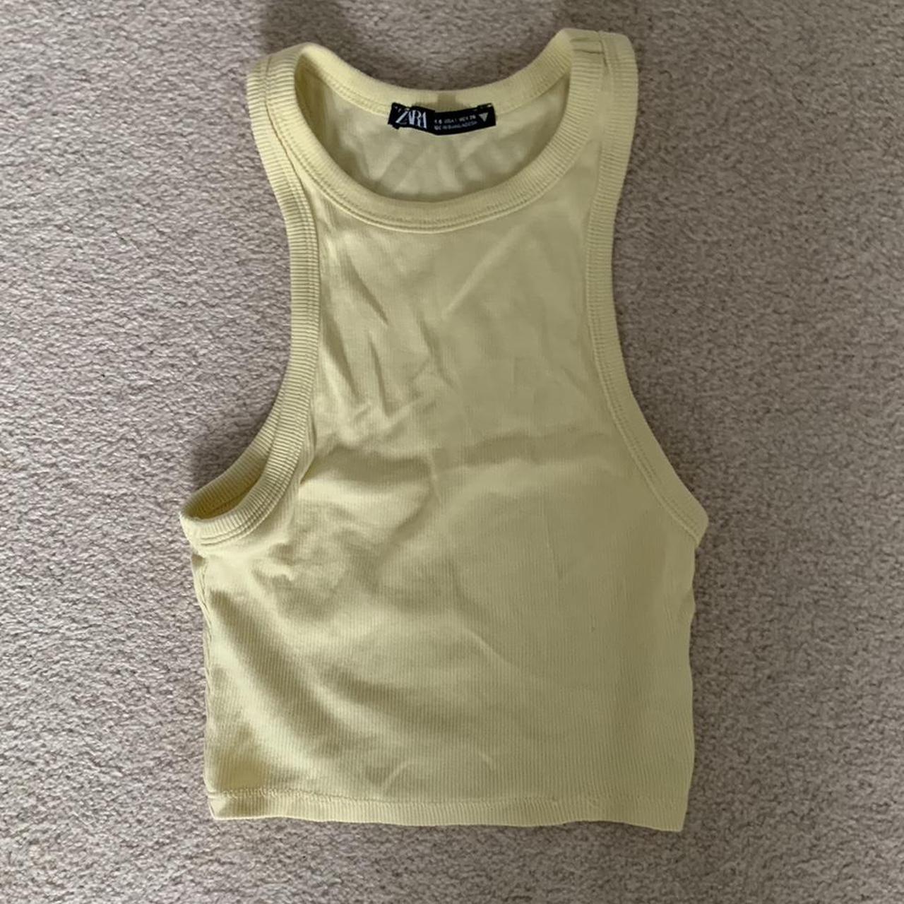 Zara yellow top Size small Stitching is slightly... - Depop