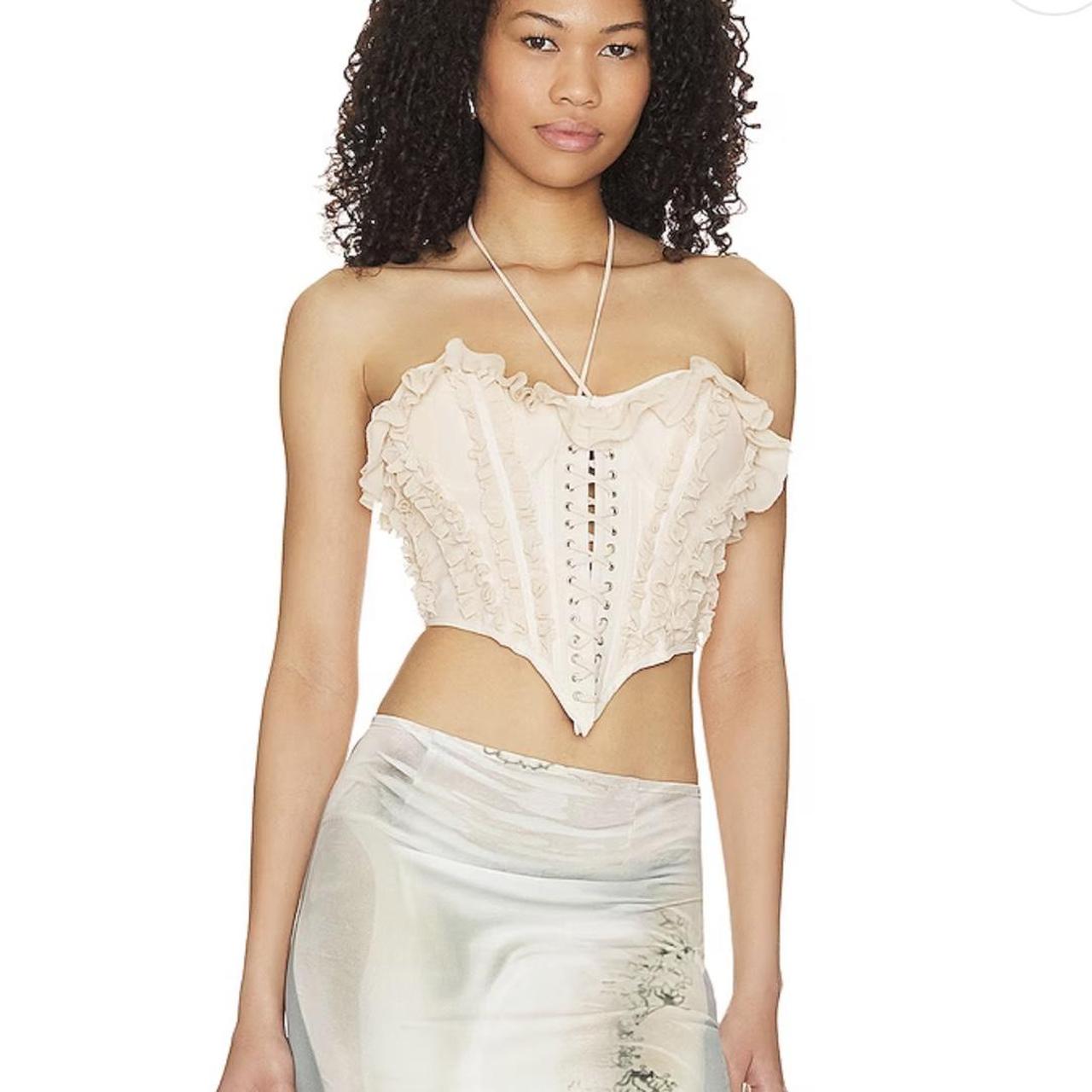 Rhea Corset in Ivory XS never worn :) from... - Depop