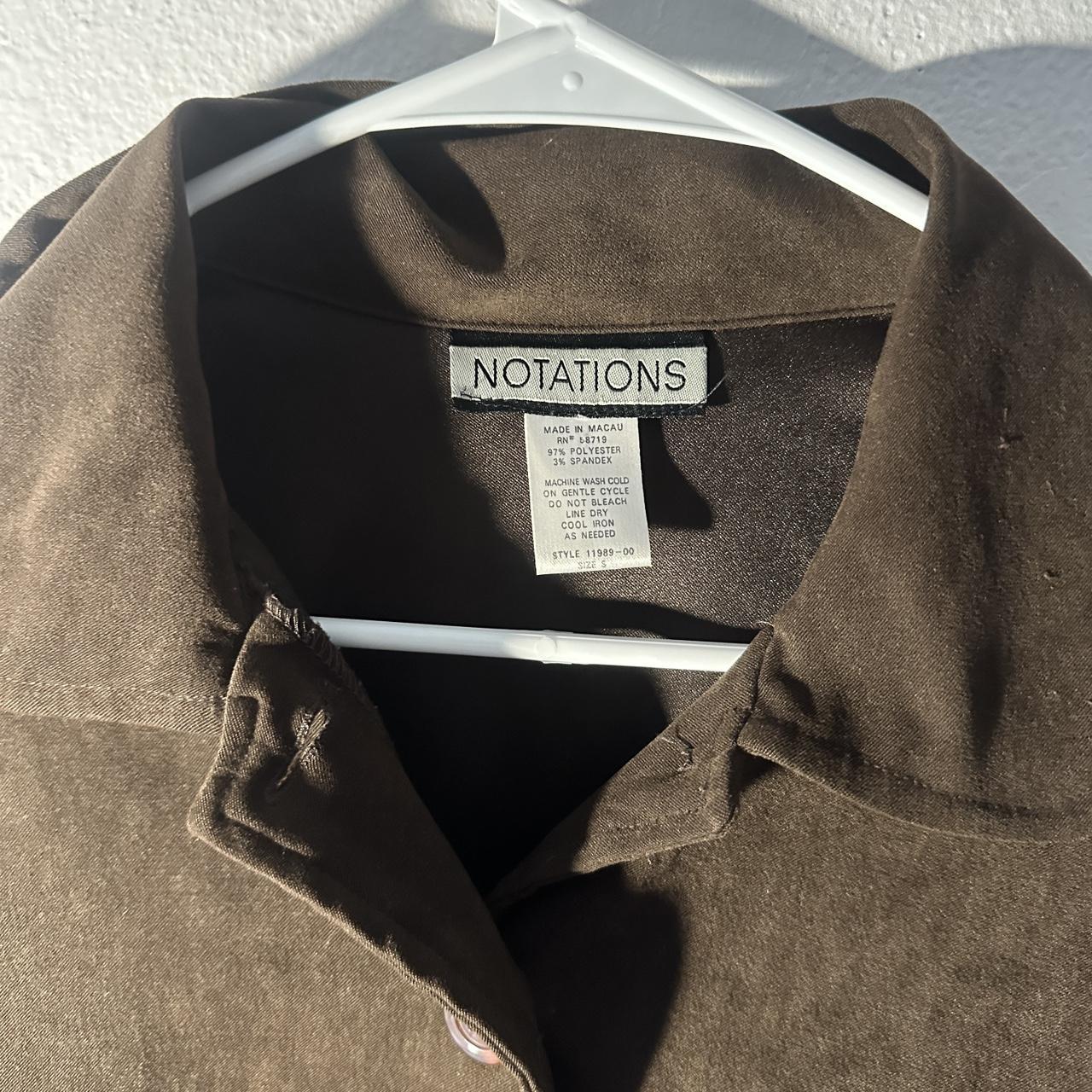 Vintage brown button up jacket Size small Brand:... - Depop