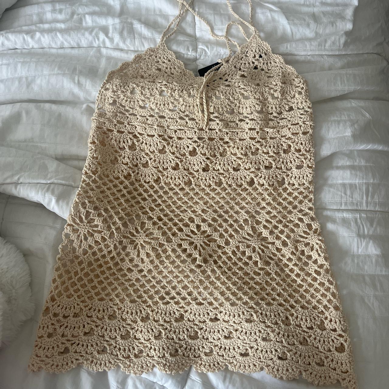 Women's Tan and Cream Cover-ups | Depop