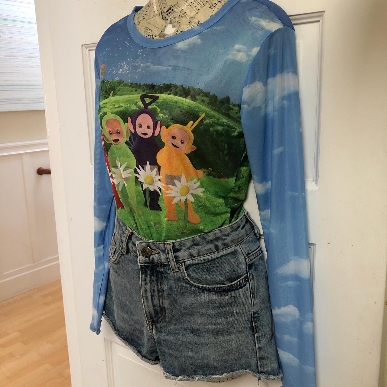 NEW Blue long sleeve size Large Teletubbies top... | Depop