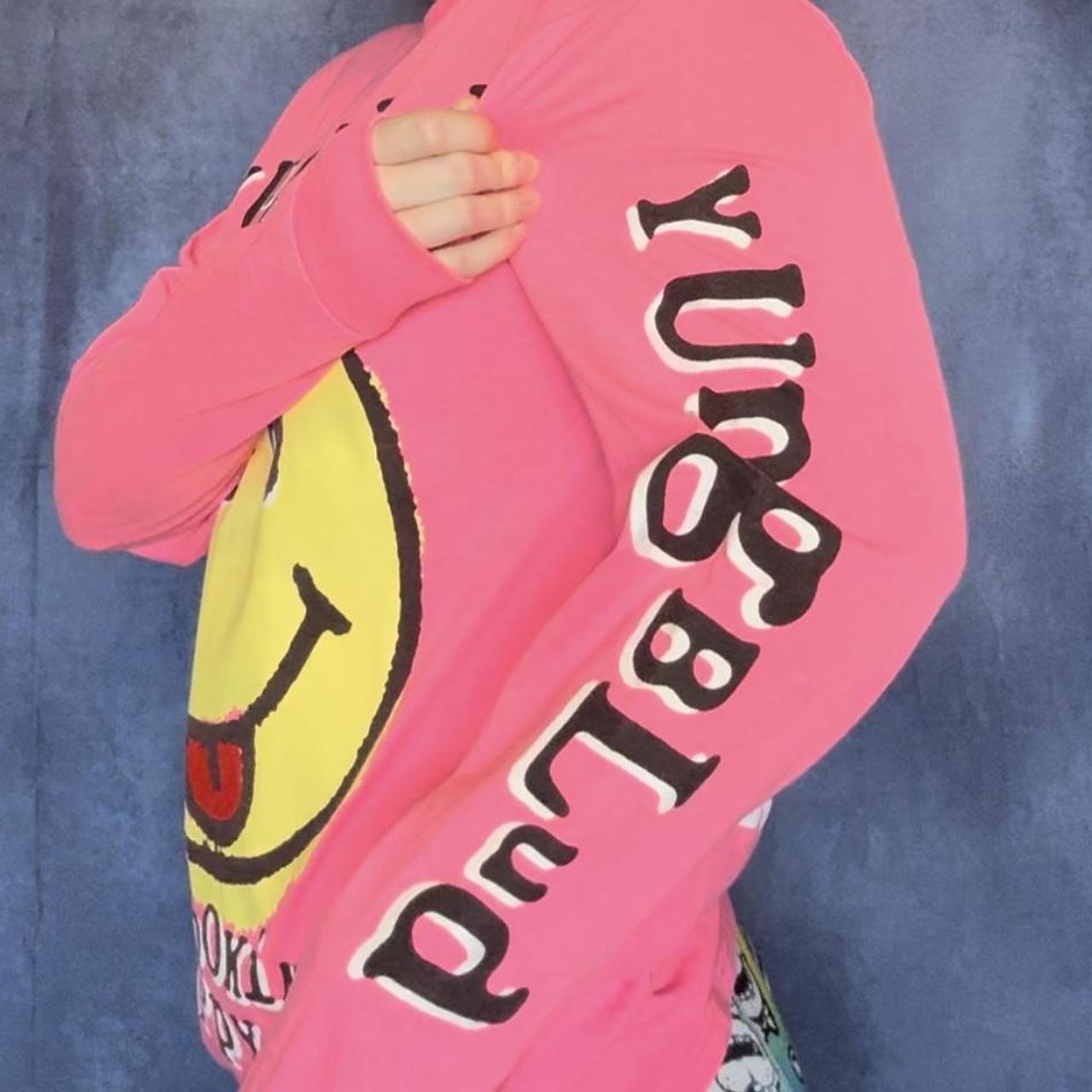 Yungblud merch “Be fookin happy” hot pink long... | Depop