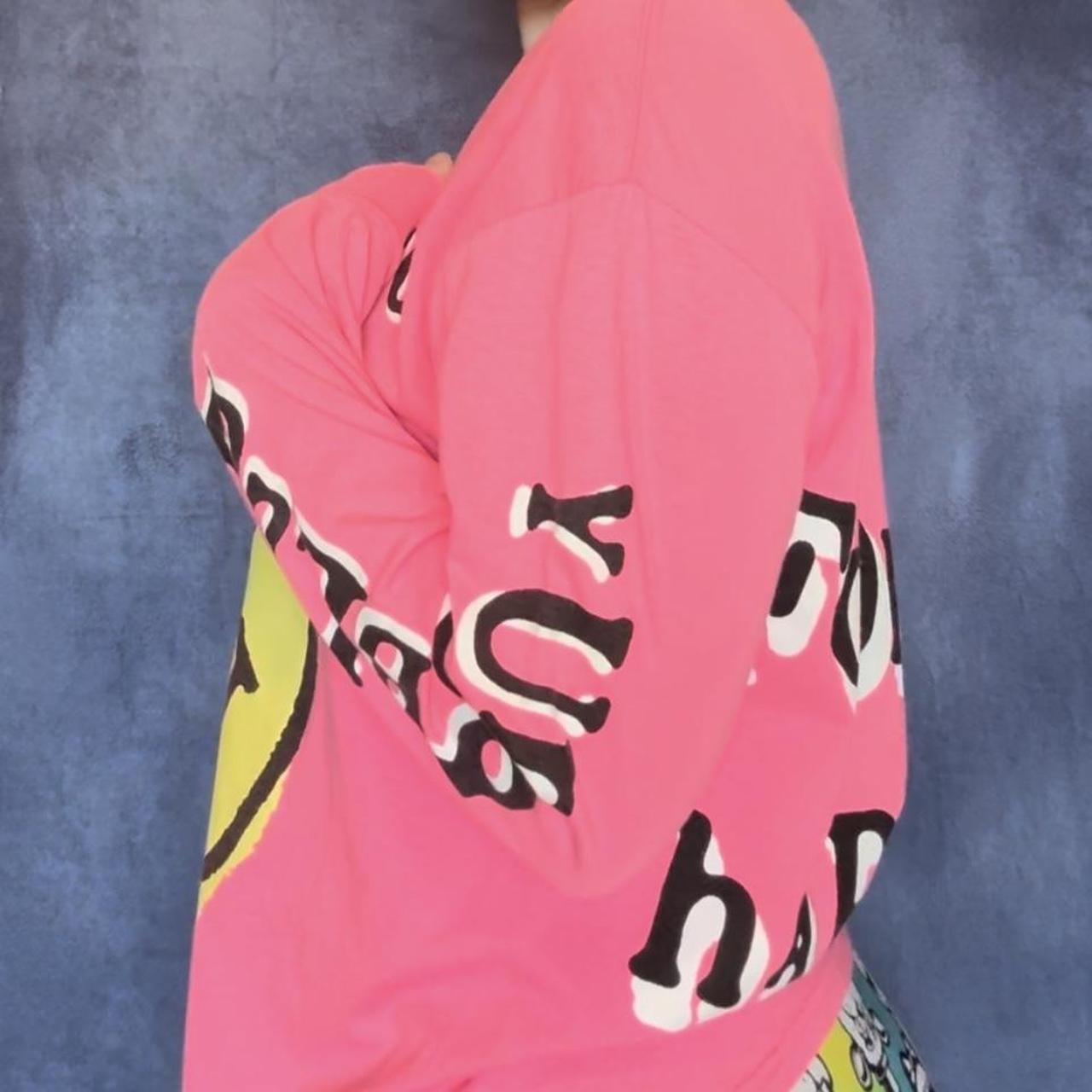 Yungblud merch “Be fookin happy” hot pink long... | Depop